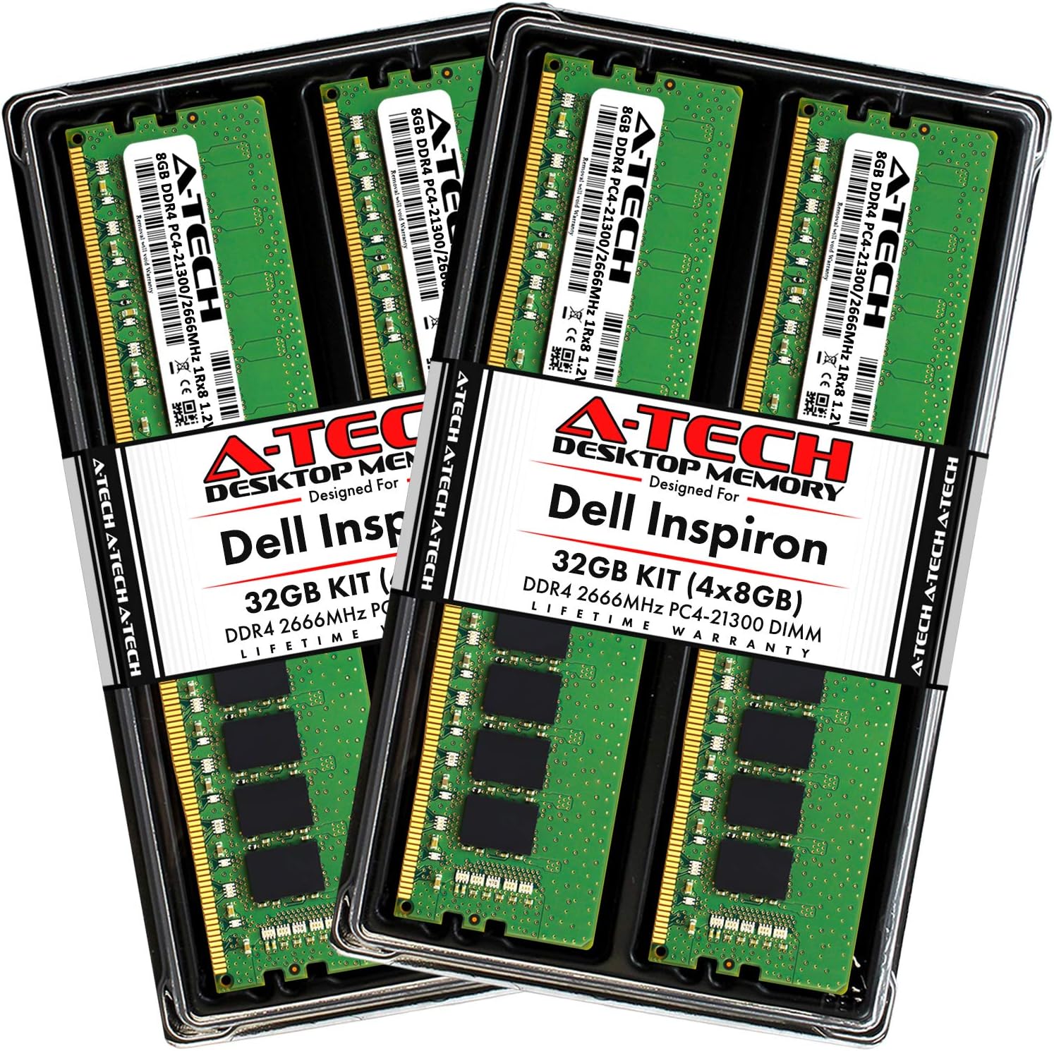 A-Tech 32GB (4x8GB) RAM for Dell Inspiron 5680 | DDR4 2666MHz DIMM PC4 ...