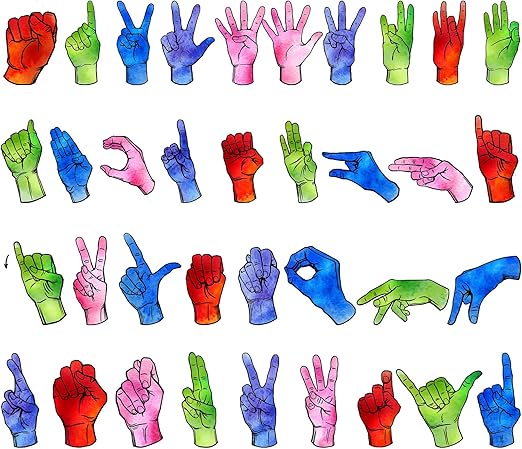 Amazon.com: Kanayu 36 Pcs ASL Magnets ASL Classroom Alphabet Magnets ...