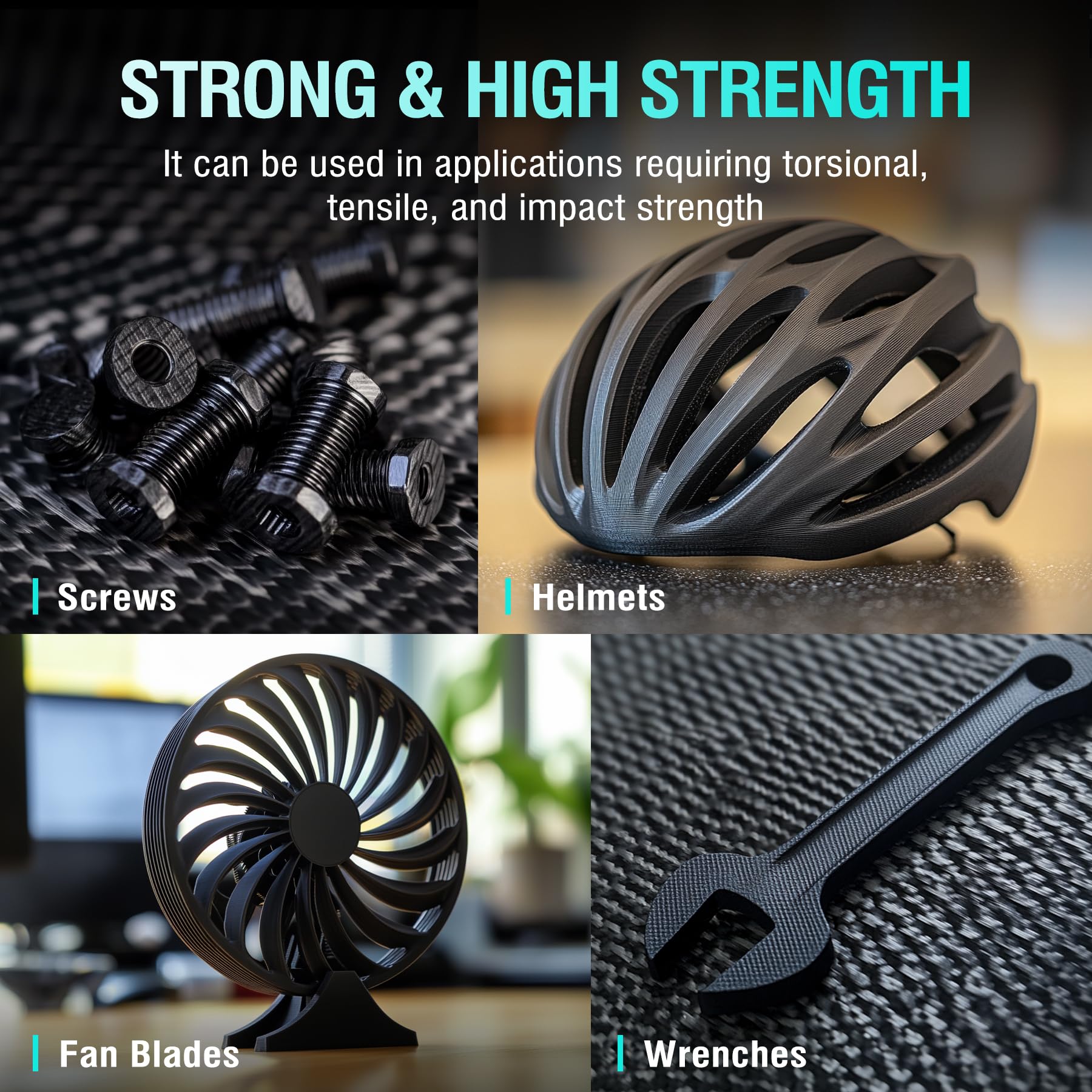 Snapklik.com : PA6-CF 3D Filament 500G, 1.75mm Carbon Fiber Nylon ...