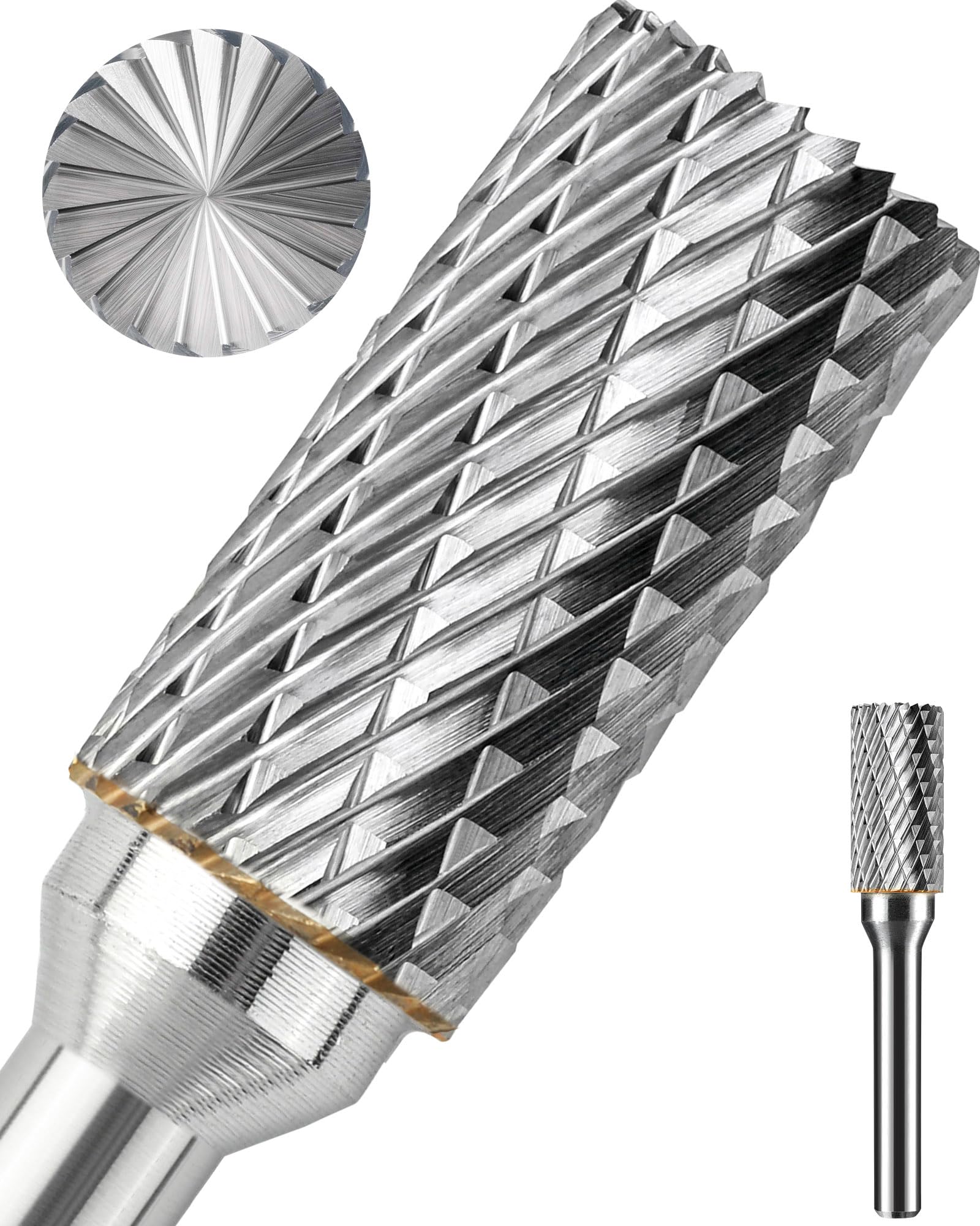 Snapklik.com : 1Pc 1/4 Carbide Burr Set 1/4" Shank Head Dia 1/2" End ...
