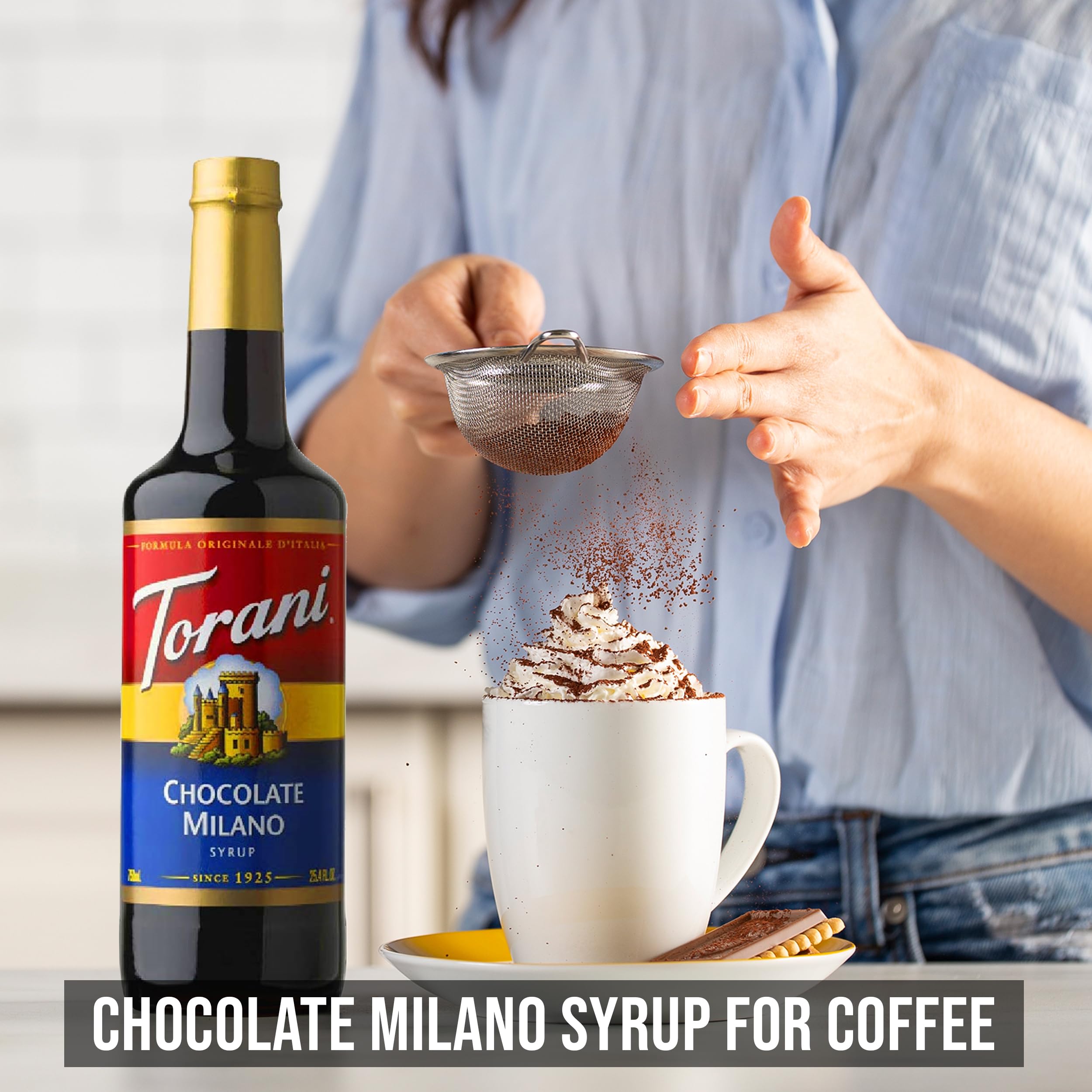 Snapklik.com : Jimoco Syrup Pump Dispenser + Torani Chocolate Milano Syrup