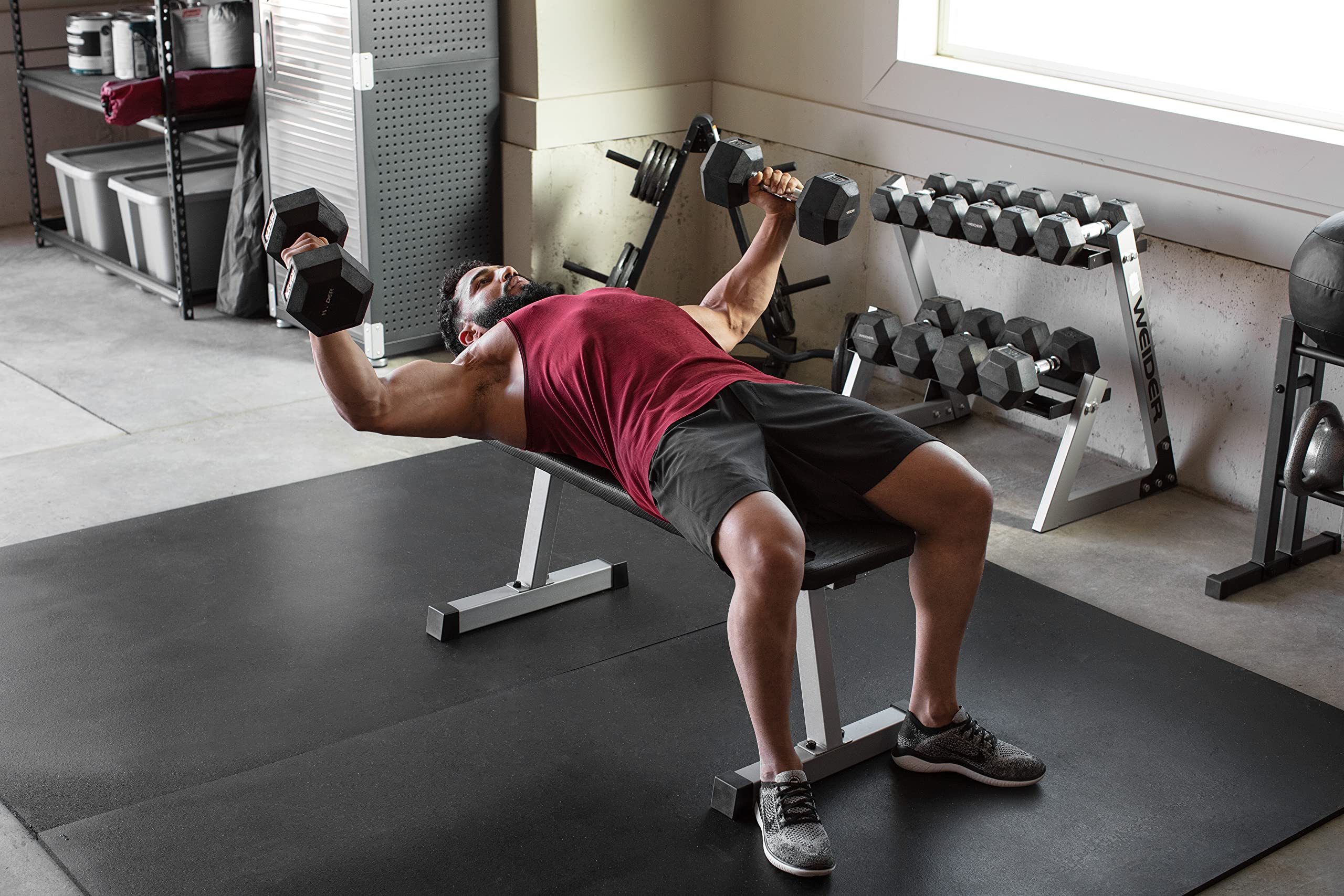 Snapklik.com : Platinum Flat Bench For Dumbbell Weight Training And ...