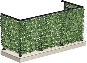 Appoo Artificial Leaf Screen - Green Artificial Hedge Panels, Trellis ...