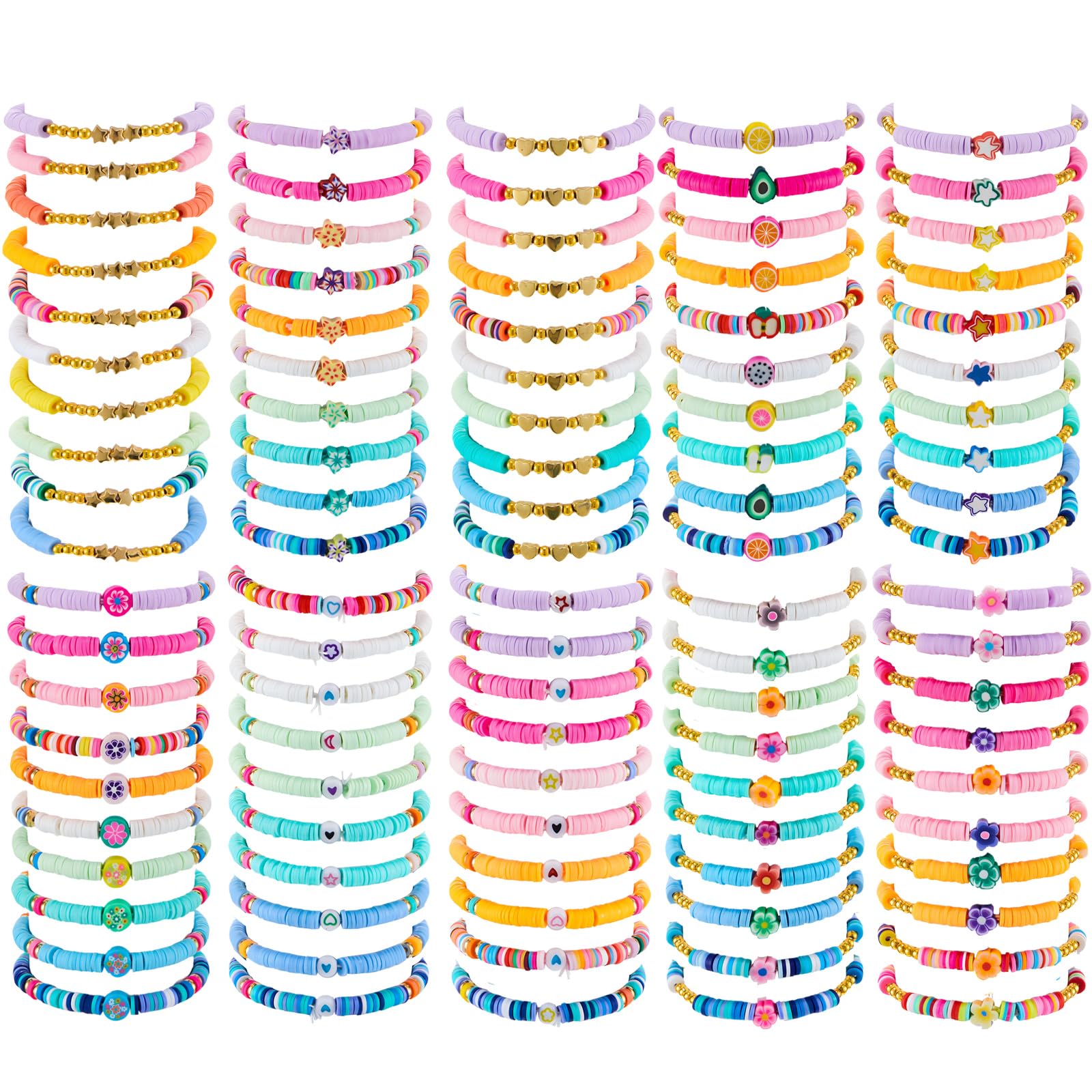 100 Pack Colorful Friendship Bracelets For Party Favors DIY 100 Pack ...