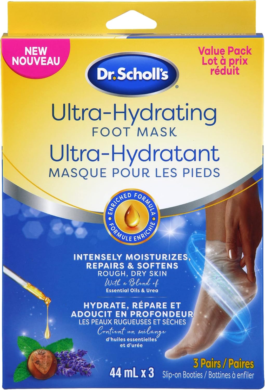 Dr. Scholl's ® Ultra Hydrating Foot Mask 3-pack : Amazon.ca: Health & Personal Care