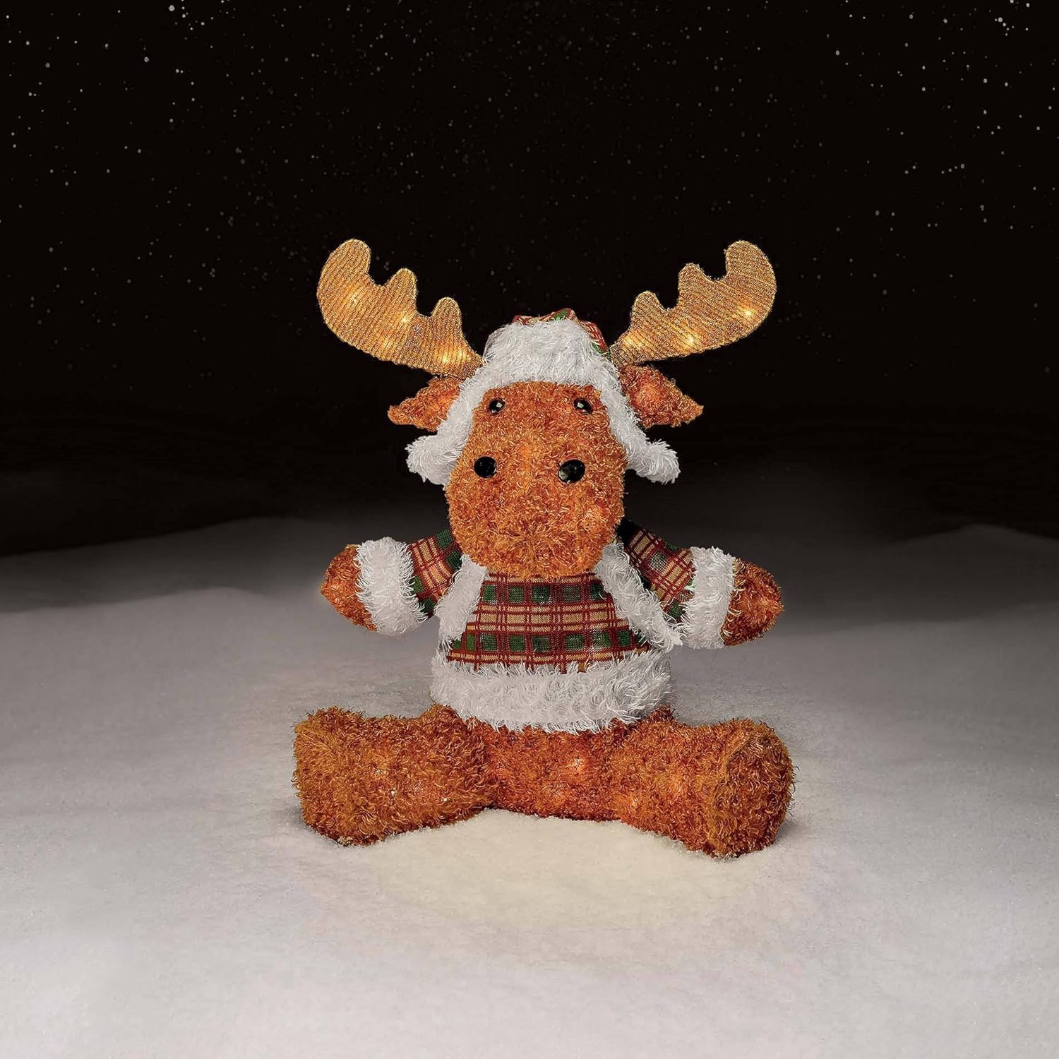 Amazon.com: 24In Sitting Moose With 100 Lights : Patio, Lawn & Garden