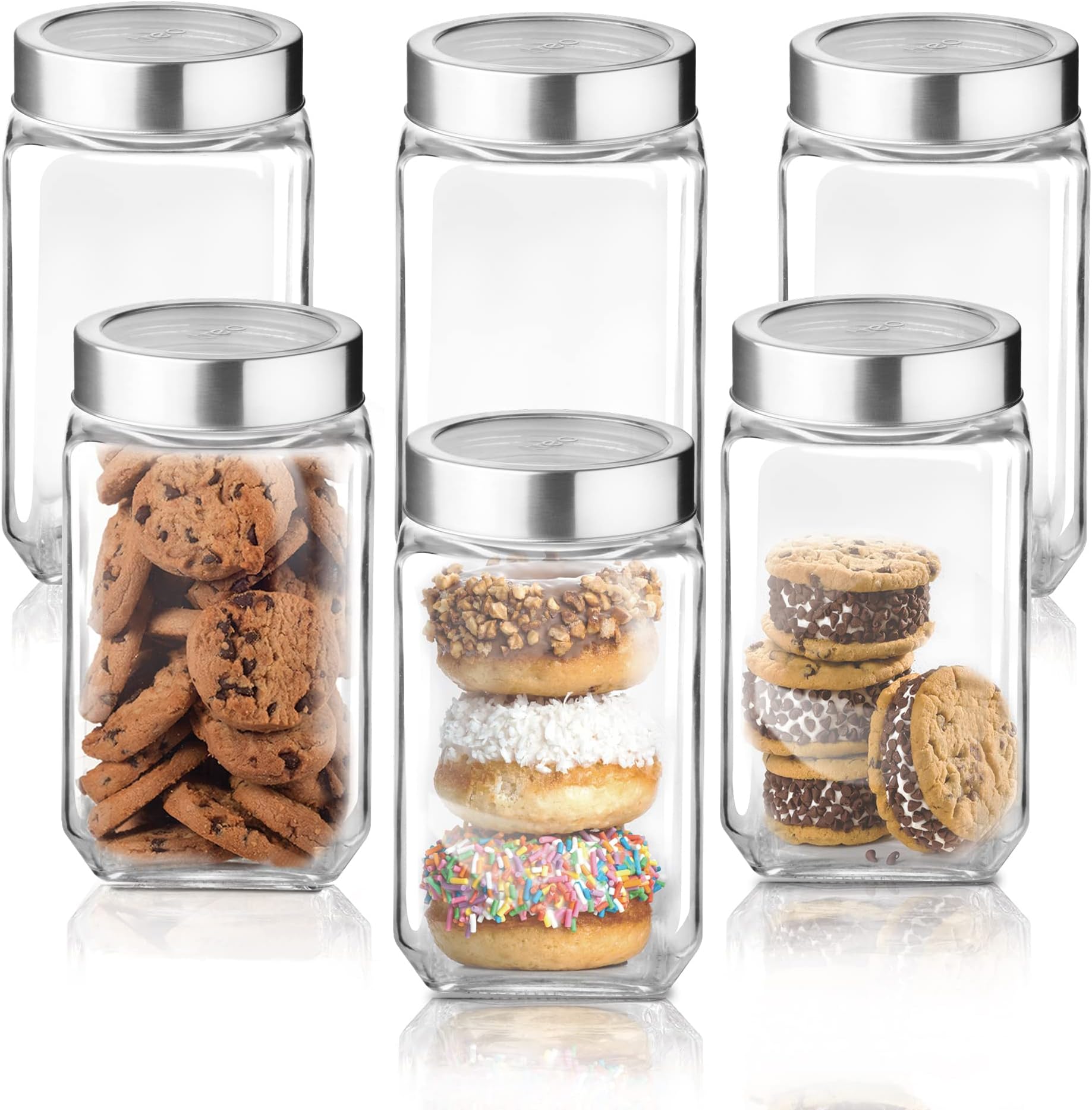 Buy MILTON Treo Cube Storage Glass Jar, Set of 6, 180 ml Each ...