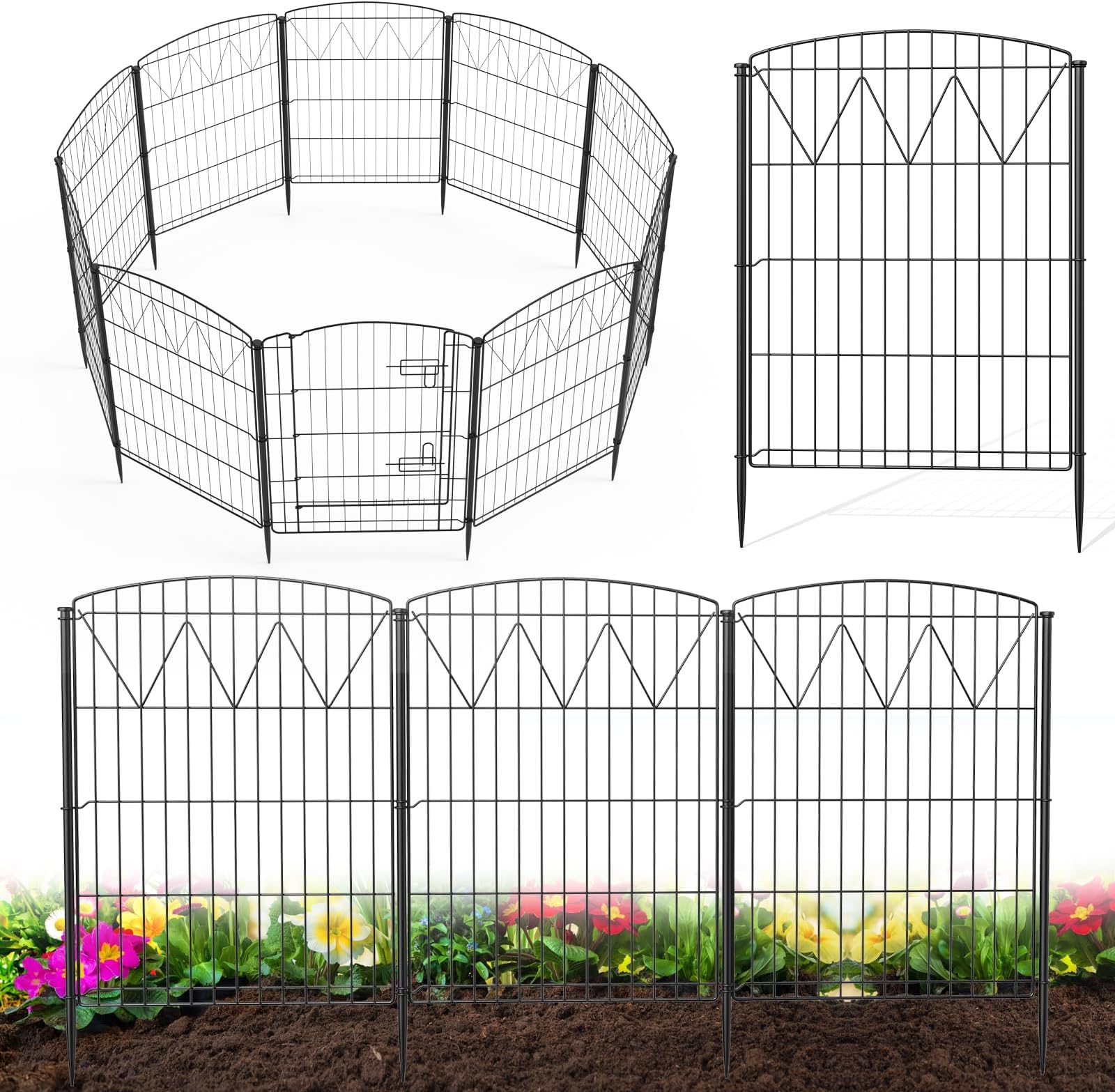 Amazon.com: Neutype Garden Fence Trellis Panels Decorative Fence Panels ...