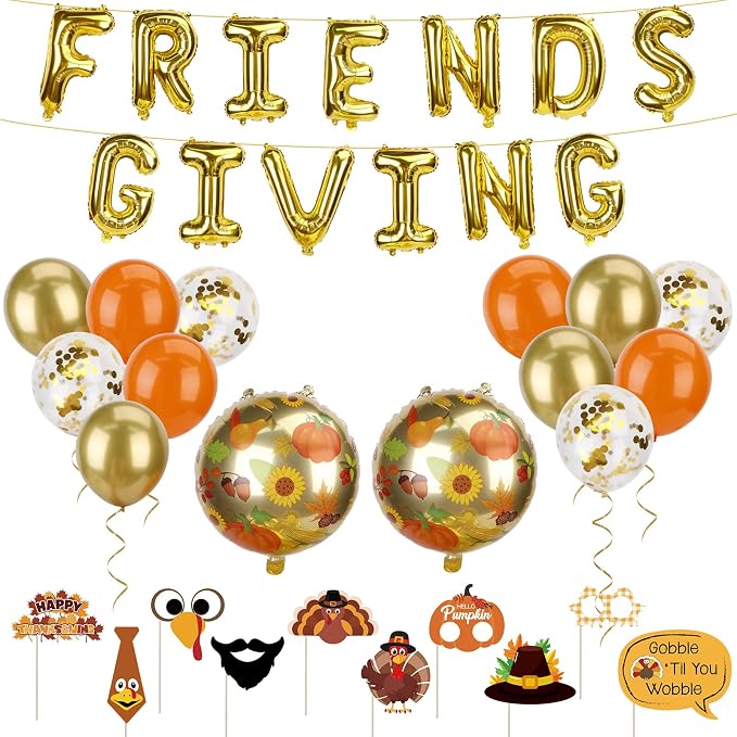 Amazon.com: Friendsgiving Party Decorations, Friendsgiving Balloons ...