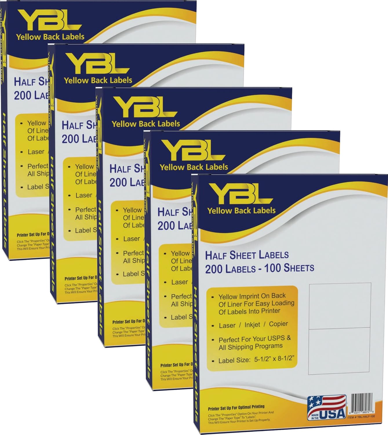 Amazon.com : Half Sheet Shipping Labels, Address Labels, Water Mark On ...