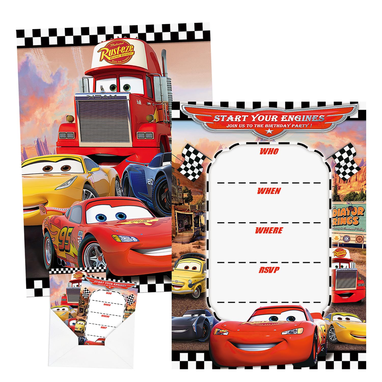 Amazon.com : BEST HOPE 20 Set Car Invitations Cards Includes Envelope ...