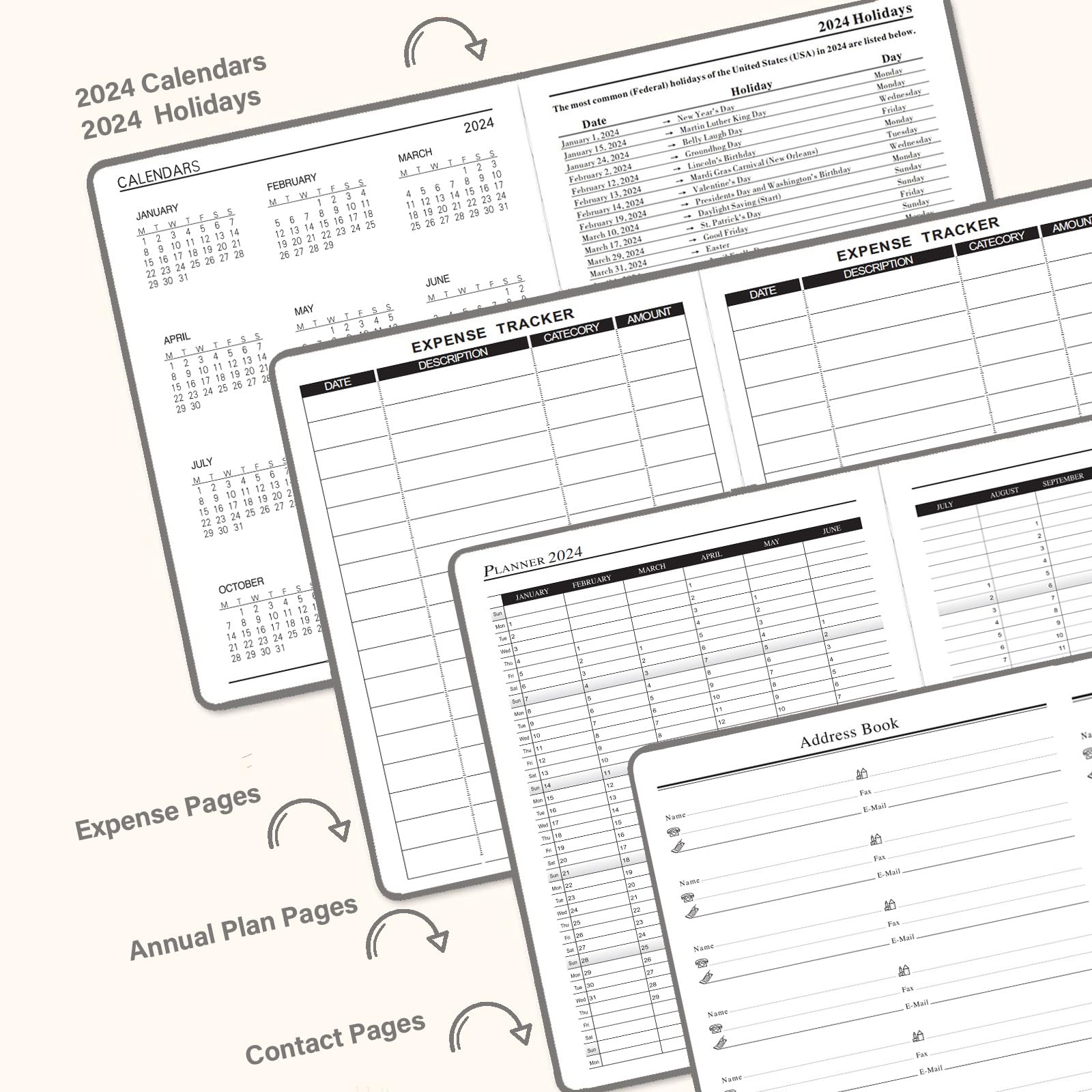 Snapklik.com : Daily Planner 2024-2025, Calendar 2024 Planner