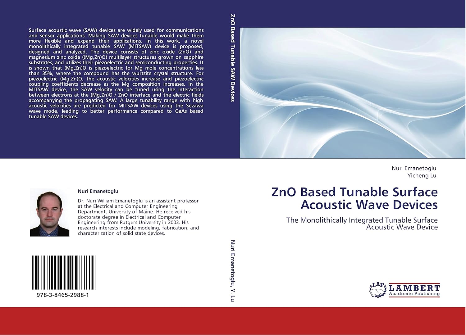 Amazon | ZnO Based Tunable Surface Acoustic Wave Devices: The ...