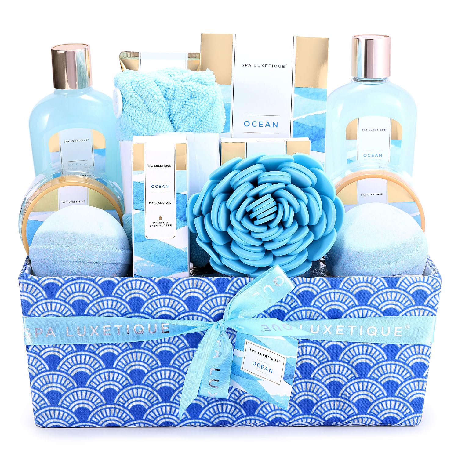 Amazon.com : Spa Gift Basket for Women, Spa Luxetique Bath Gift Set ...