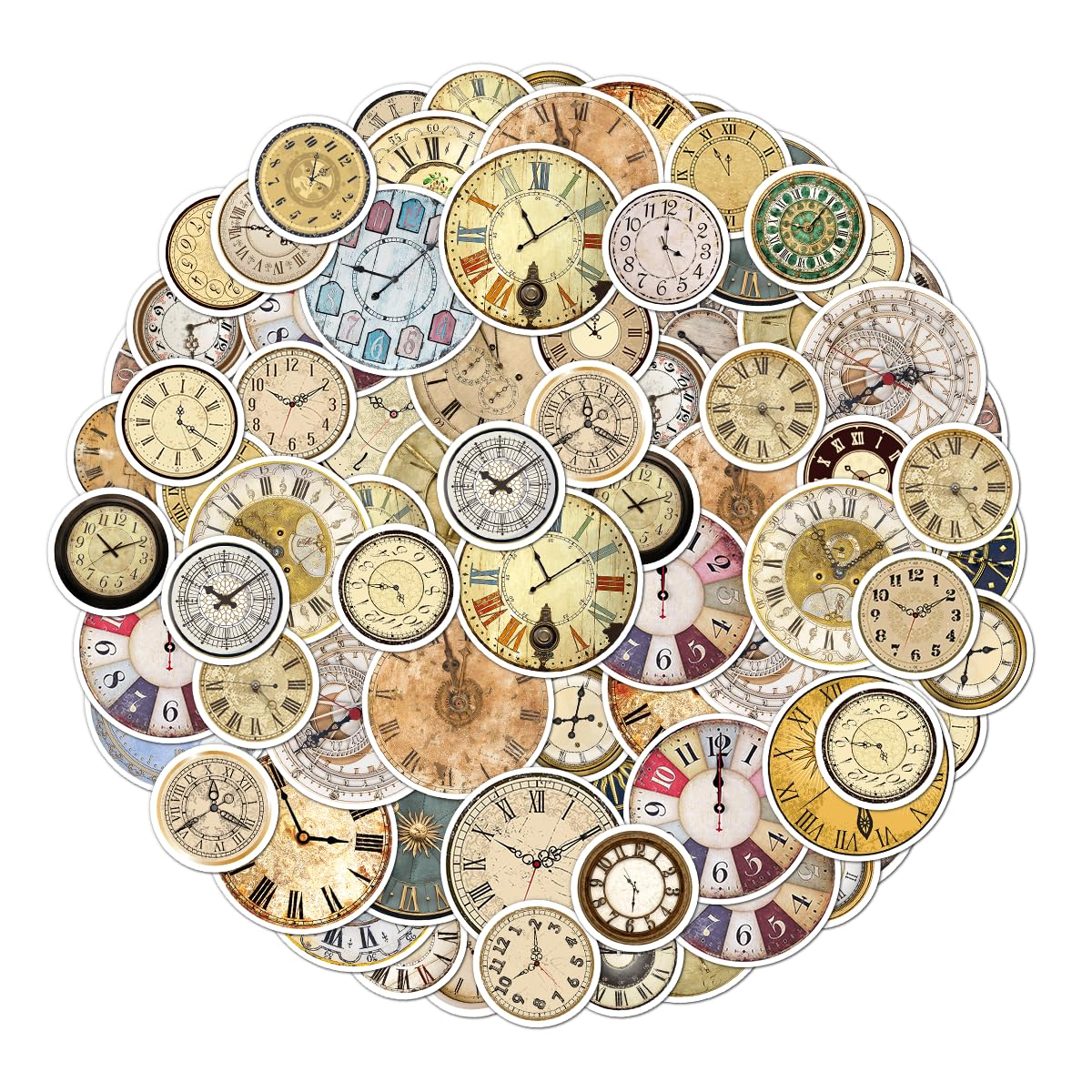 Amazon.com: 50 Pack Pcs Clock Stickers for Water Bottles Waterproof ...