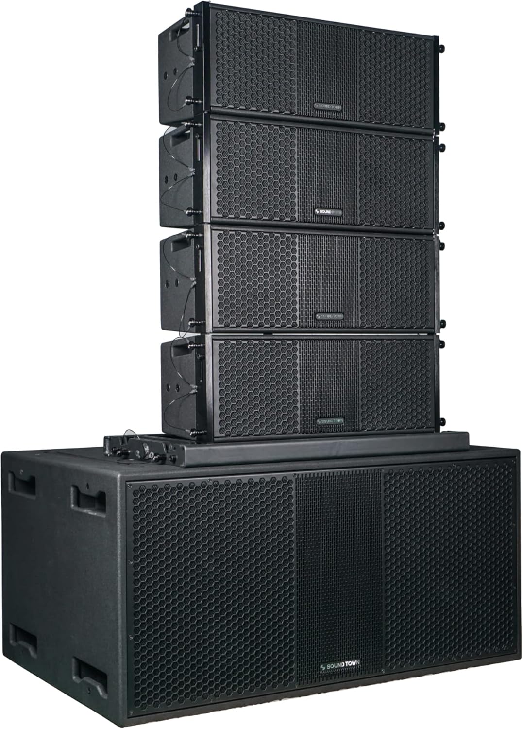 Sound Town ZETHUS Series Line Array Speaker System with One Dual 18 ...
