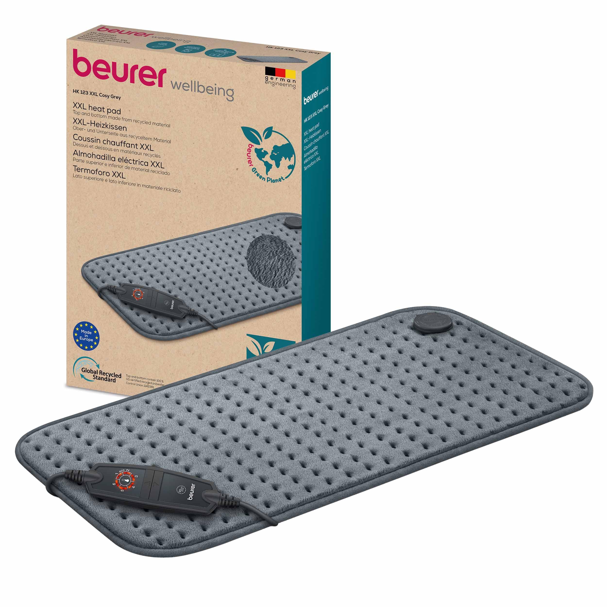 Beurer HK123 Green Planet Heating Pad, Made in Europe, Top and Bottom ...