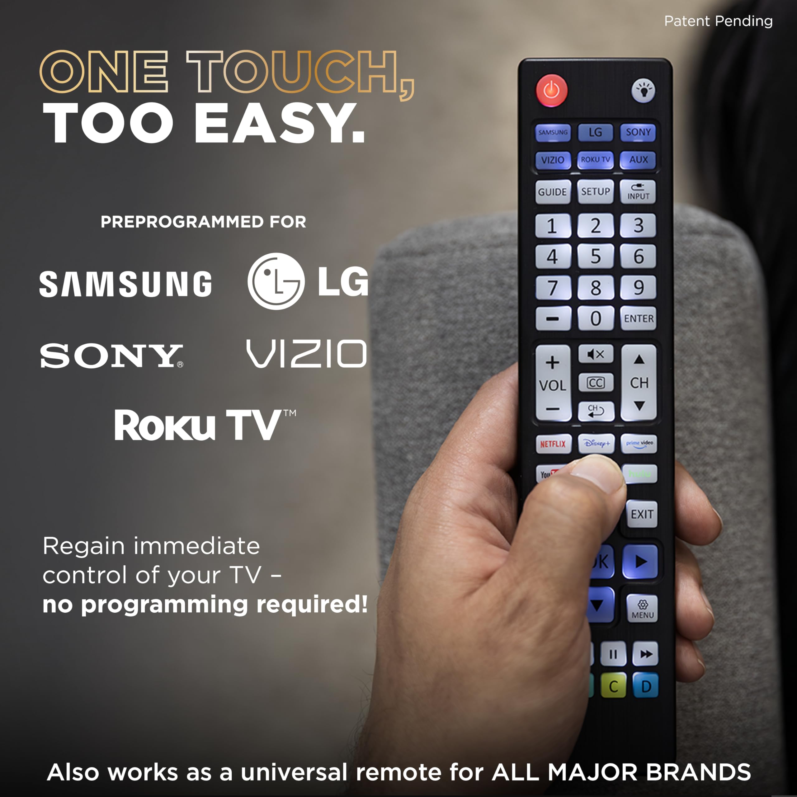 Snapklik.com : Backlit OneTouch Replacement Remote For Samsung, Sony ...