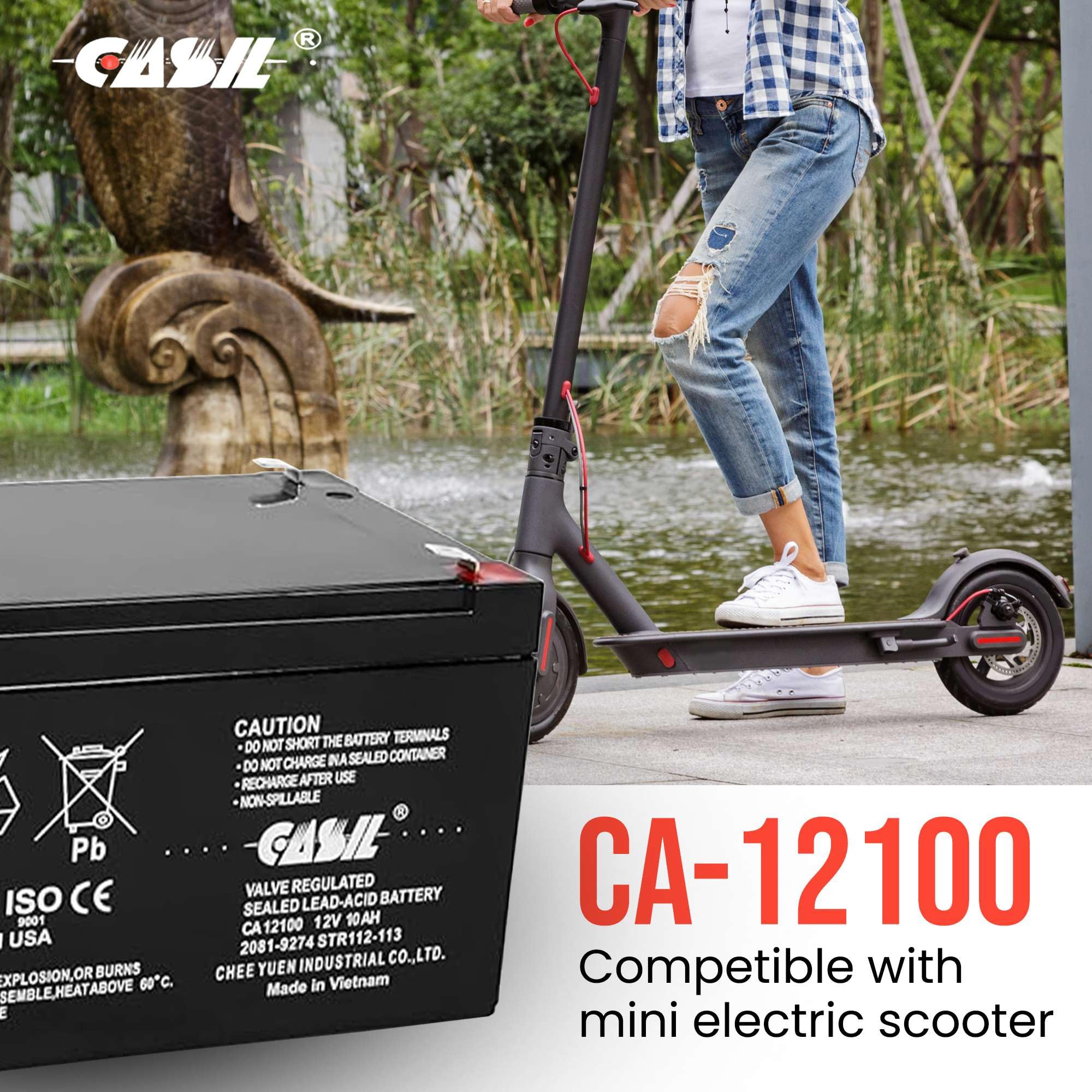 Snapklik.com : Casil CA12100 12v 10ah Razor Quad Battery