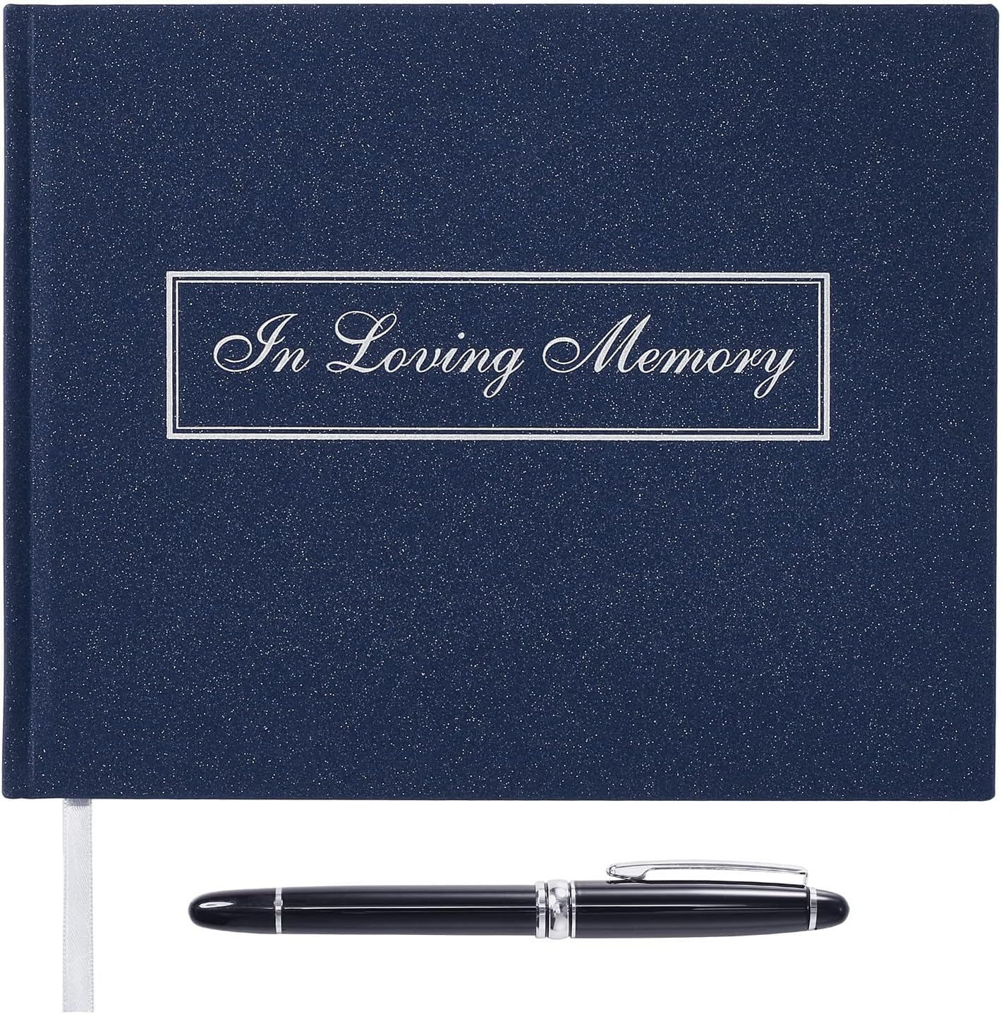 Amazon.com: LuxeHaven Elegant Hardcover Funeral Guest Book For Memorial Service - Memorial ...