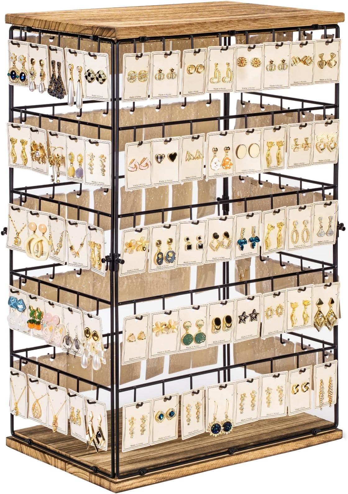 Amazon.com: Yoimori Earring Display for Selling, Portable Wood Jewelry ...