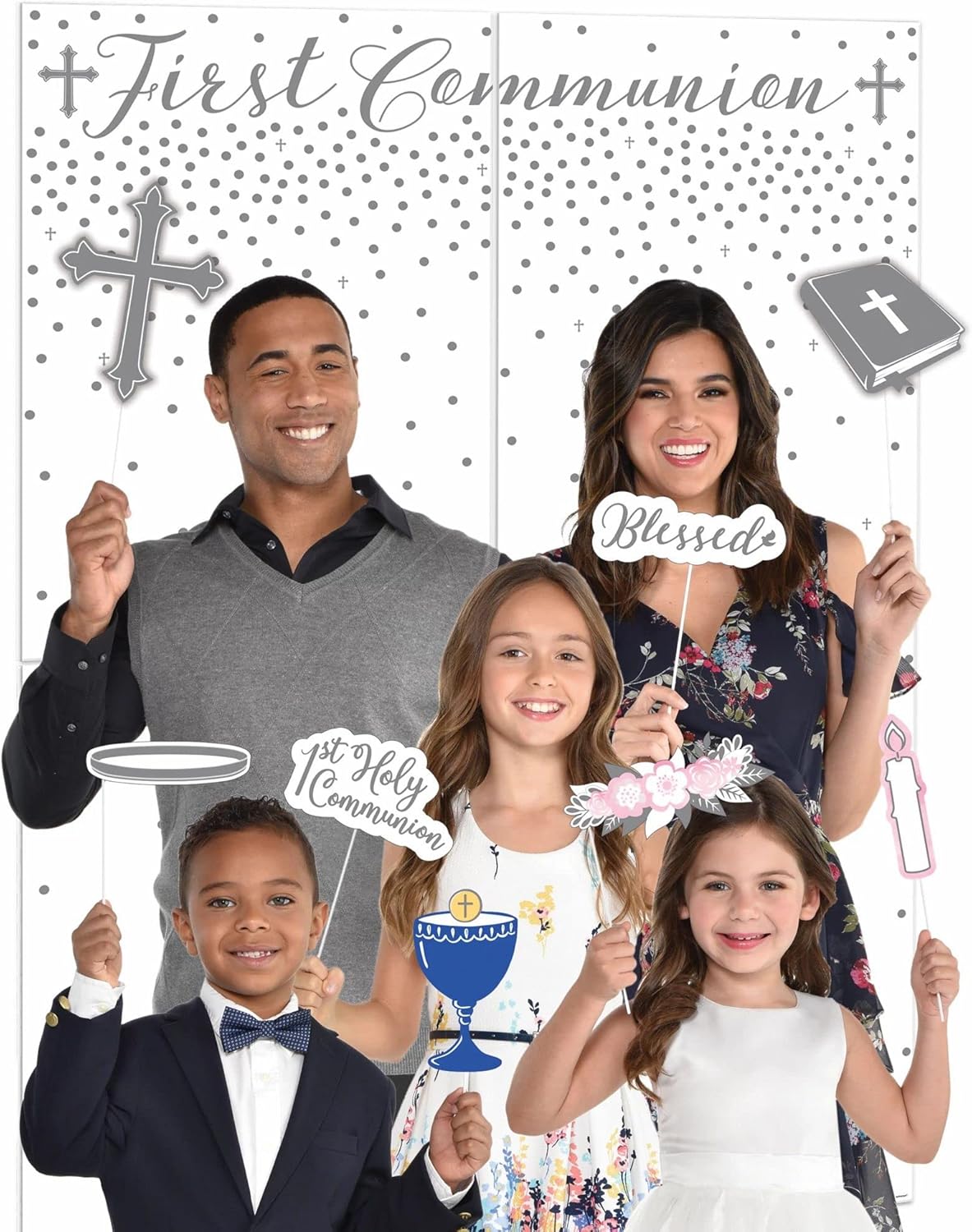 Amscan 15-Piece First Communion Scene Setters with Props | Gray | 32. 5 ...