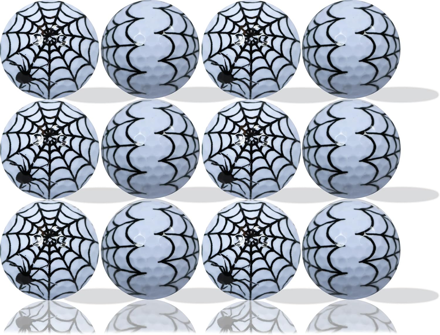 Amazon.com : Spider Web Golf Balls 12-Pack- Add a Spooky Spin to Your ...