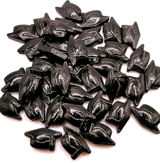 Amazon.com: NCS Black Graduation Cap Edible Candy Sprinkles, 8 ounces ...