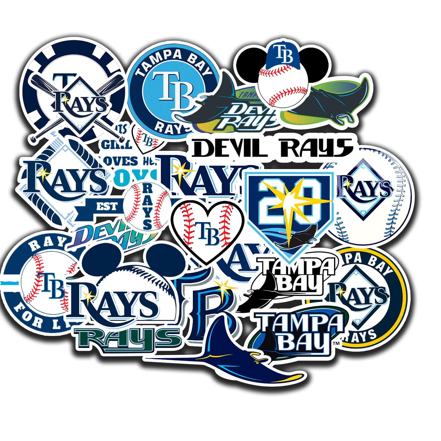 Amazon.com: 25 PCS of American Baseball Stickers for Water Bottle ...