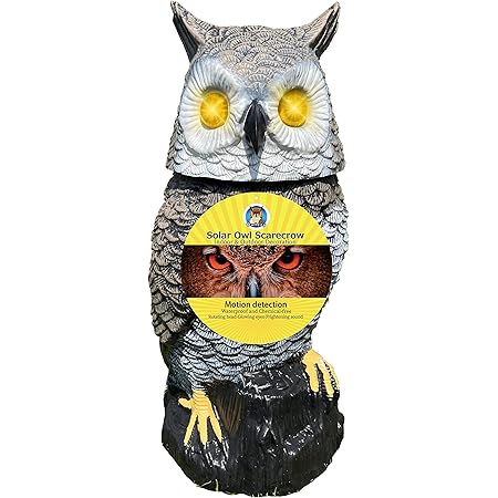 Amazon.com: Ugold Solar Powered Owl with Detection, Silent Mode ...