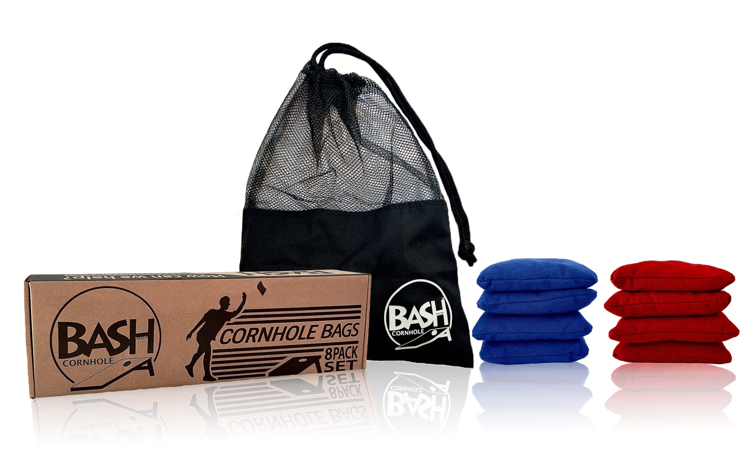 Bash Brands Official Regulation Cornhole All Weather Resin Filled Bag Set