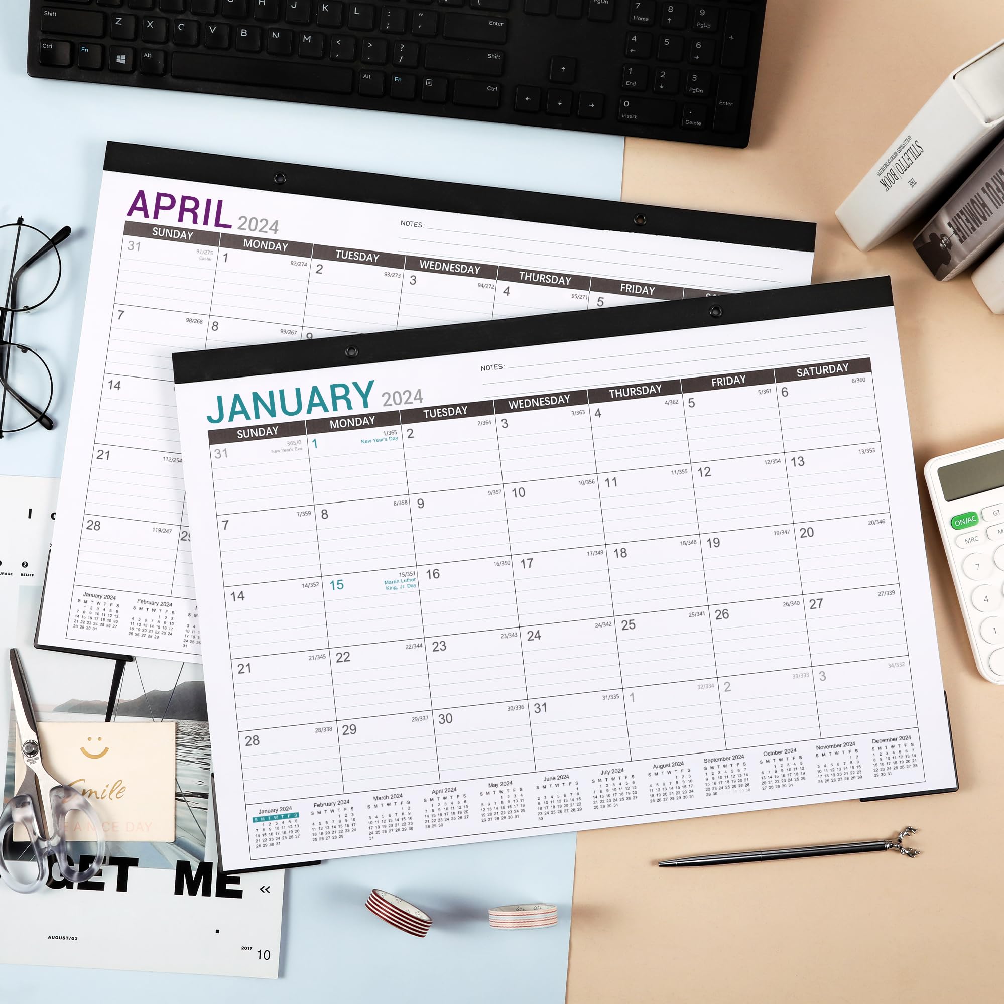 Snapklik.com : 2024 Desk Calendar - Desk Calendar 2024, 17x12 Desktop ...