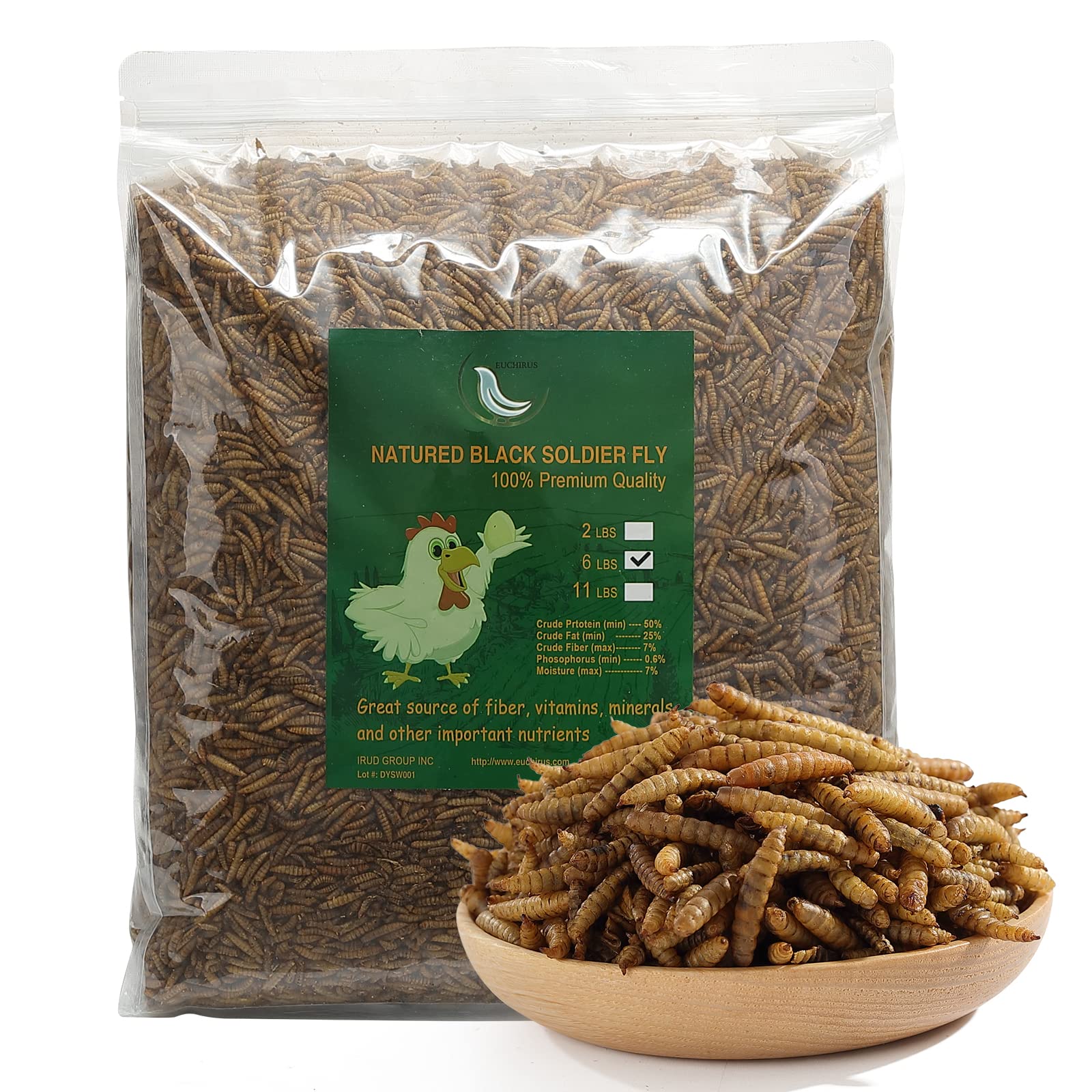 Buy 6LBs Natural Dried Soldier Fly Larvae 85XMore Calcium Than Dried ...