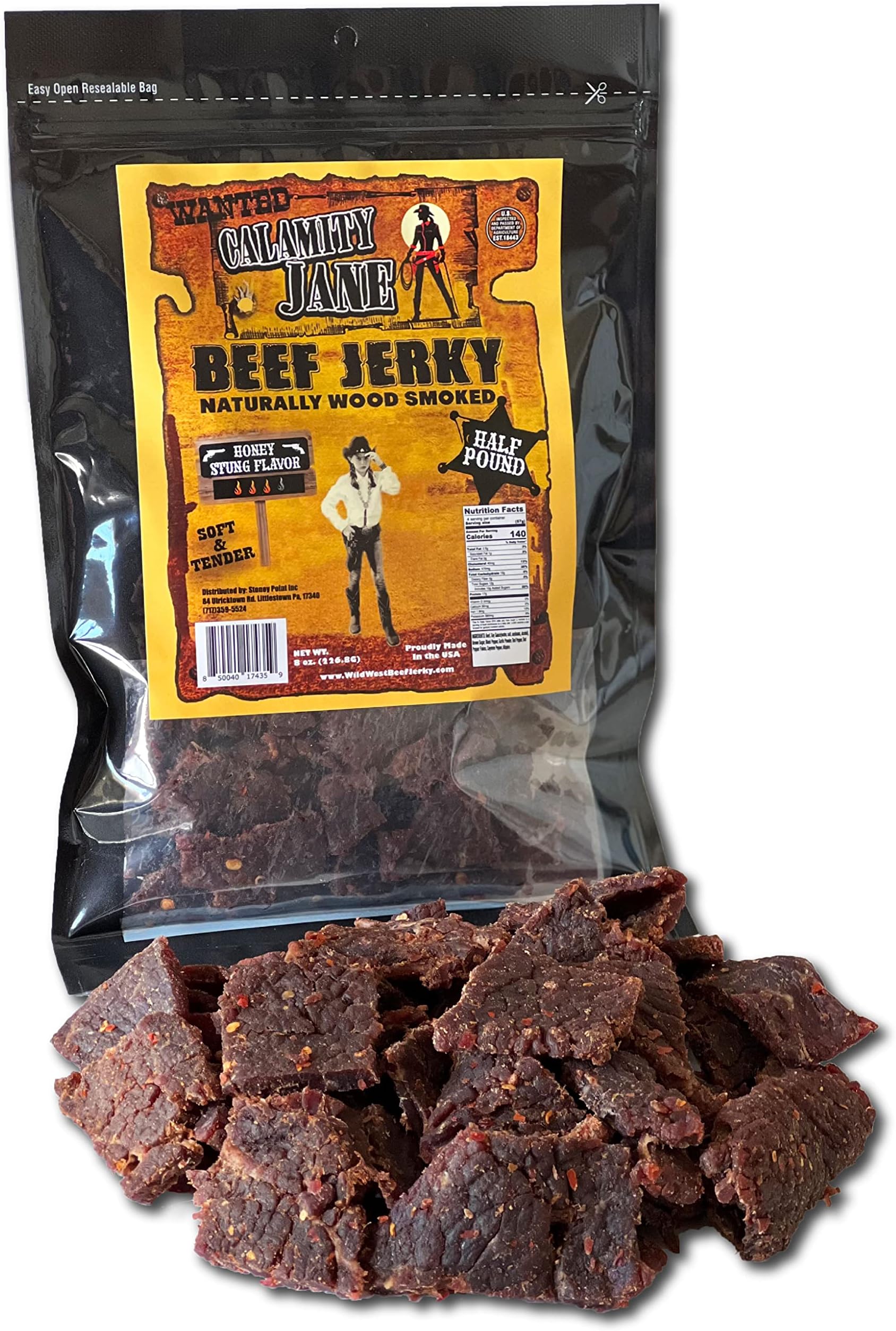 Amazon.com: Well Hung Meats Smokey Bourbon Beef Jerky One Pound ...