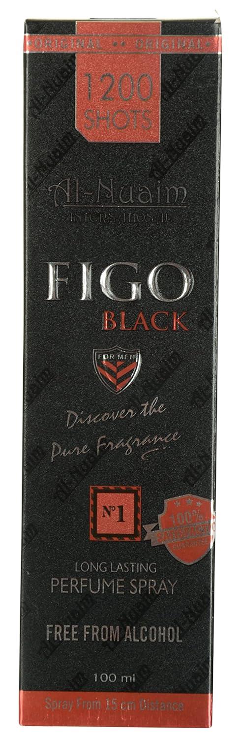 Amazon.com : Al-Nuaim Al Nuaim Figo Black Perfume Spray, Clear, 100 Ml ...