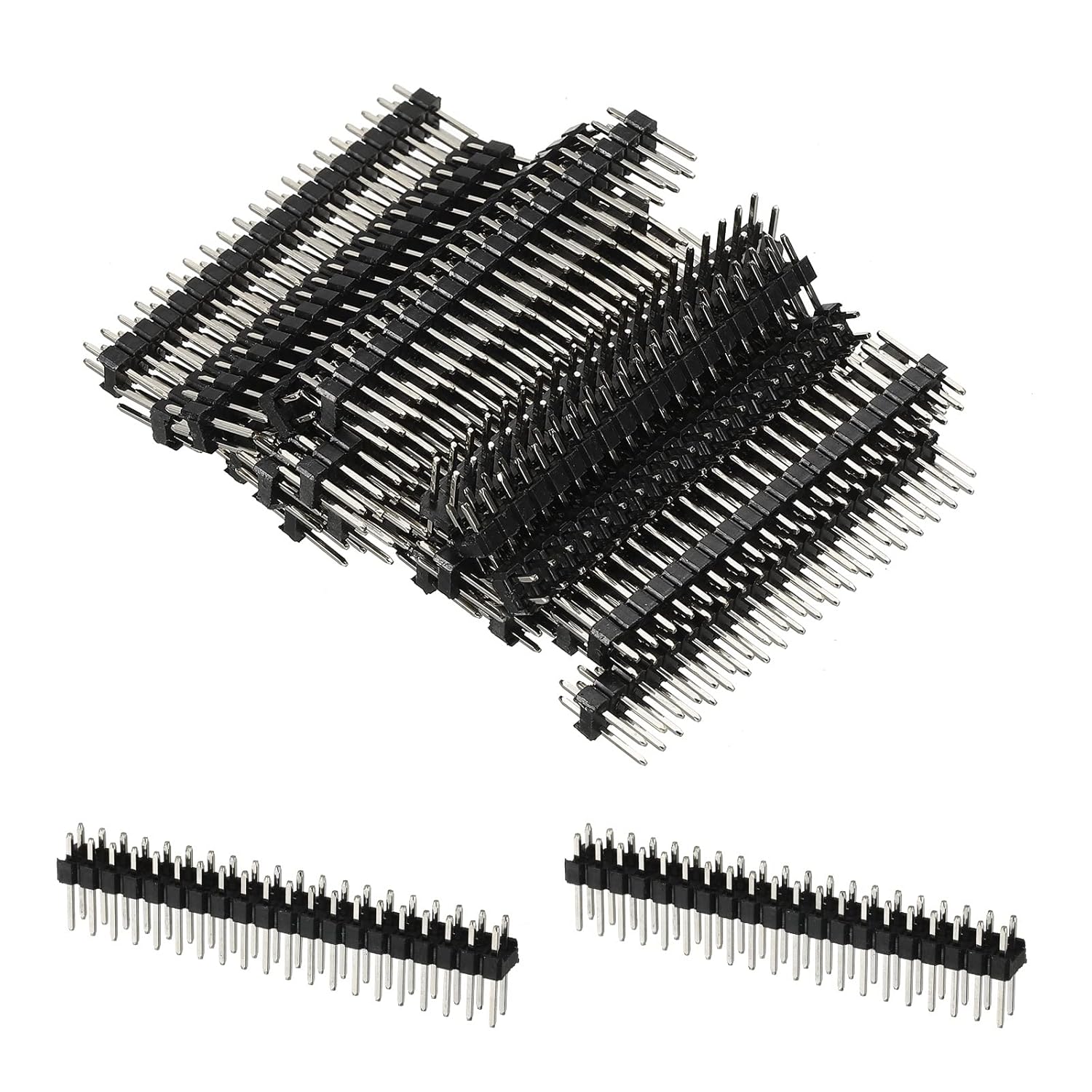 PATIKIL Straight Pin Header DIP Double Row 20 Pin 2.54mm Pitch Gold ...