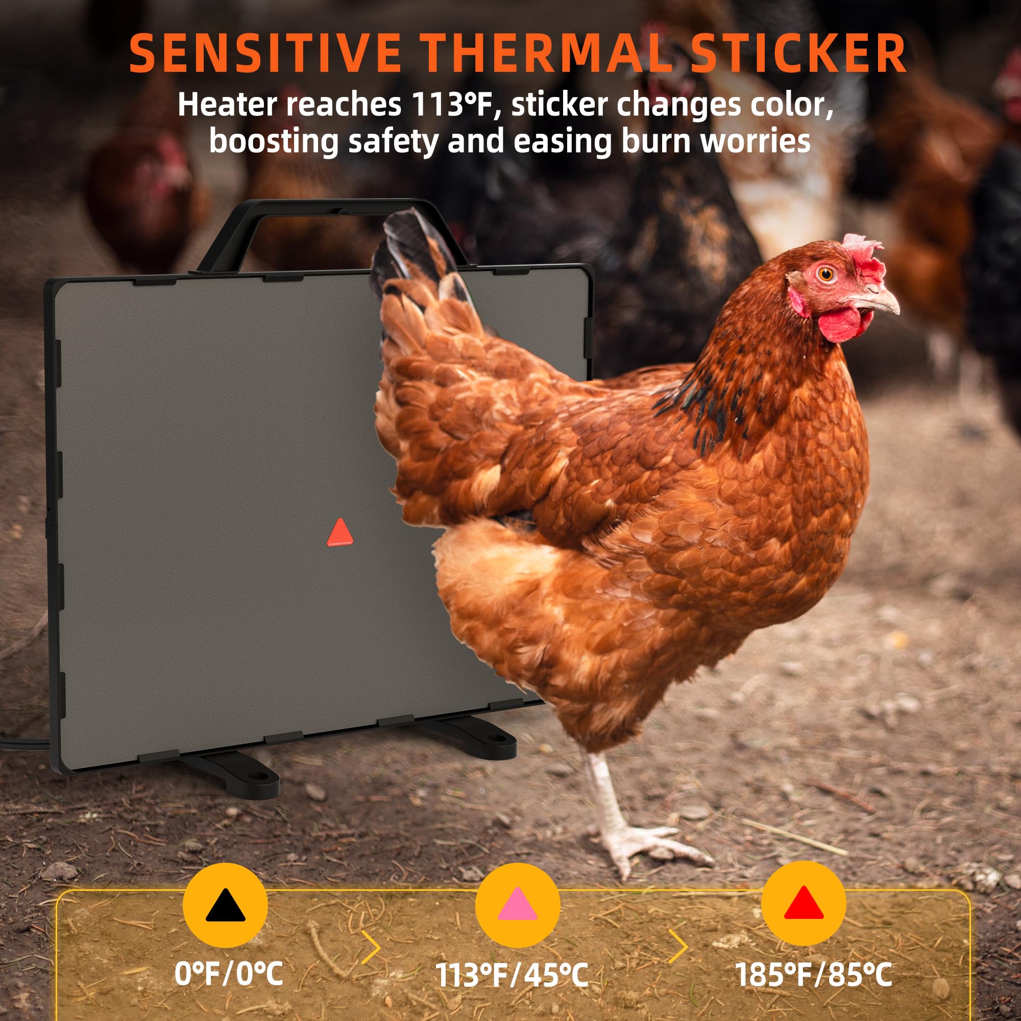 Snapklik.com : Chicken Coop Heater, Radiant Chicken Heater, Warmer For ...