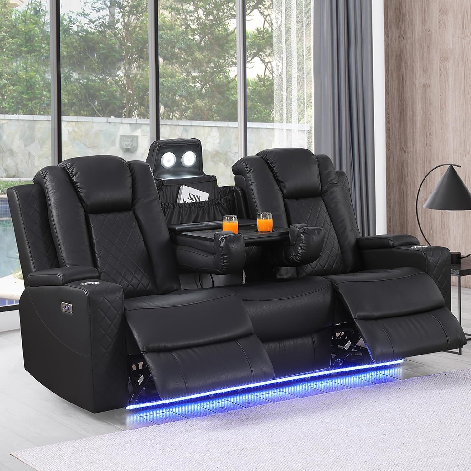 Amazon.com: poplarbox Power Reclining Sofa, Home Theater Recliner Sofa ...