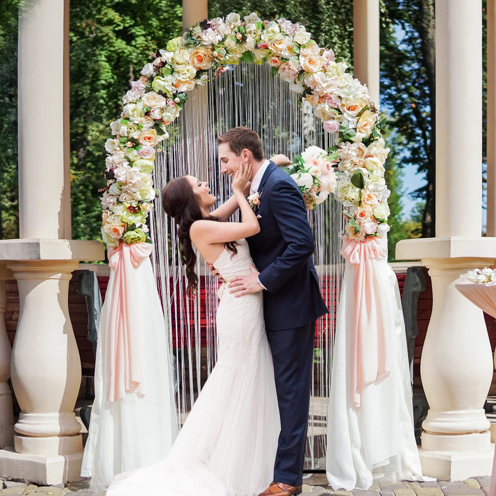 Snapklik.com : Metal Arch Backdrop Stand 7.2FT Black Wedding Backdrop ...