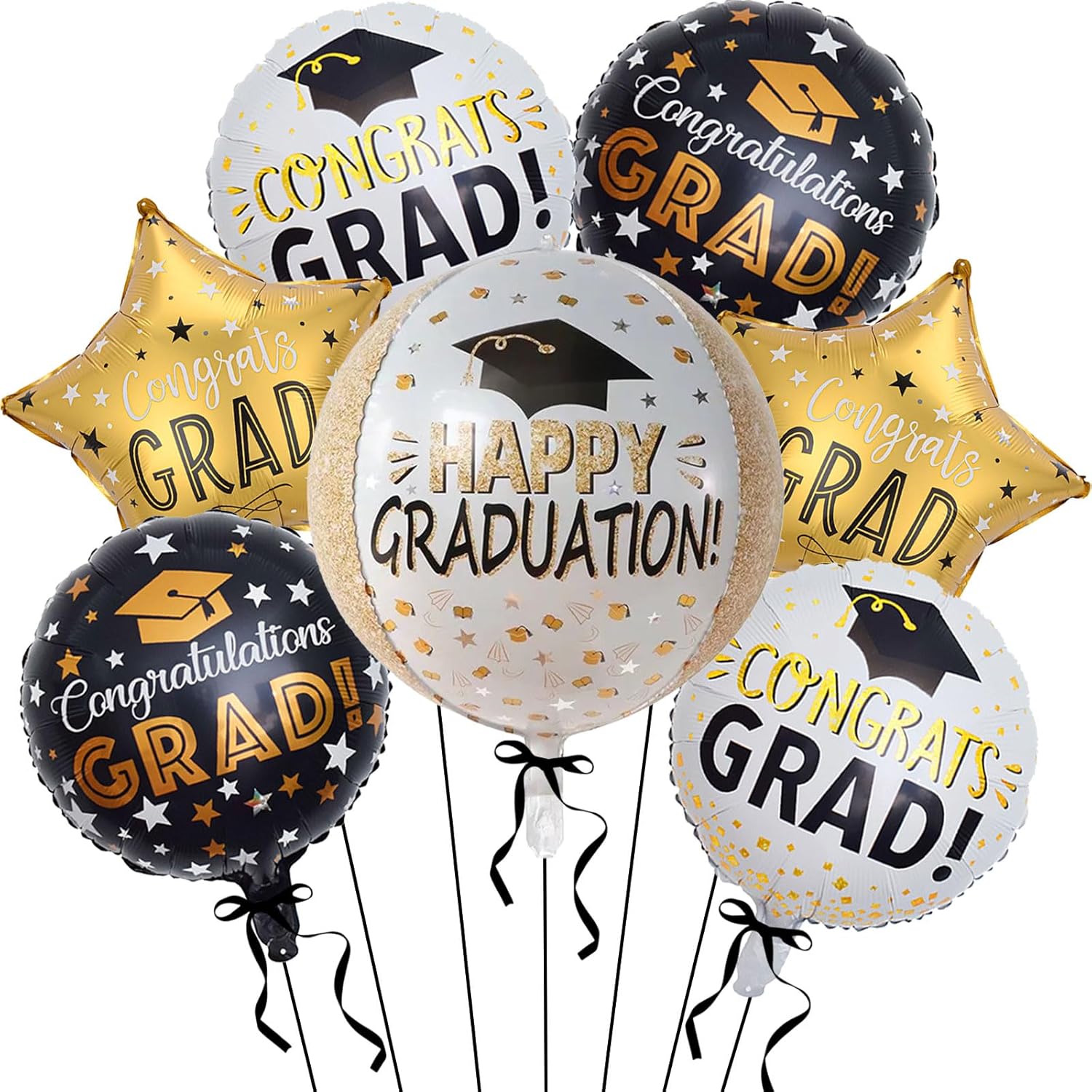 Amazon.com: Congrats Grad Balloons - 22 Inch Graduation Balloons for ...