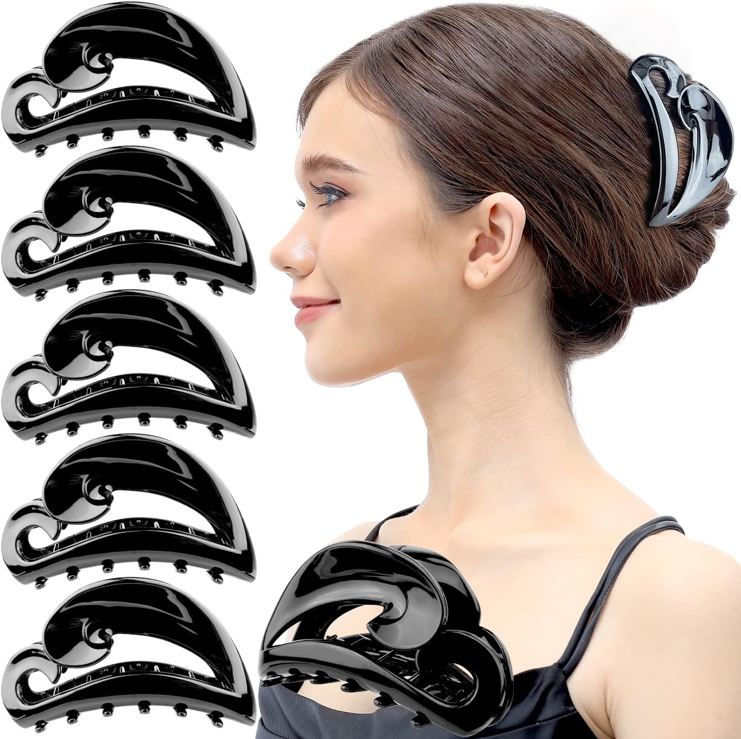 Amazon.com : RC ROCHE ORNAMENT 6 Pcs Womens Hair Clips Claws Jaw French ...