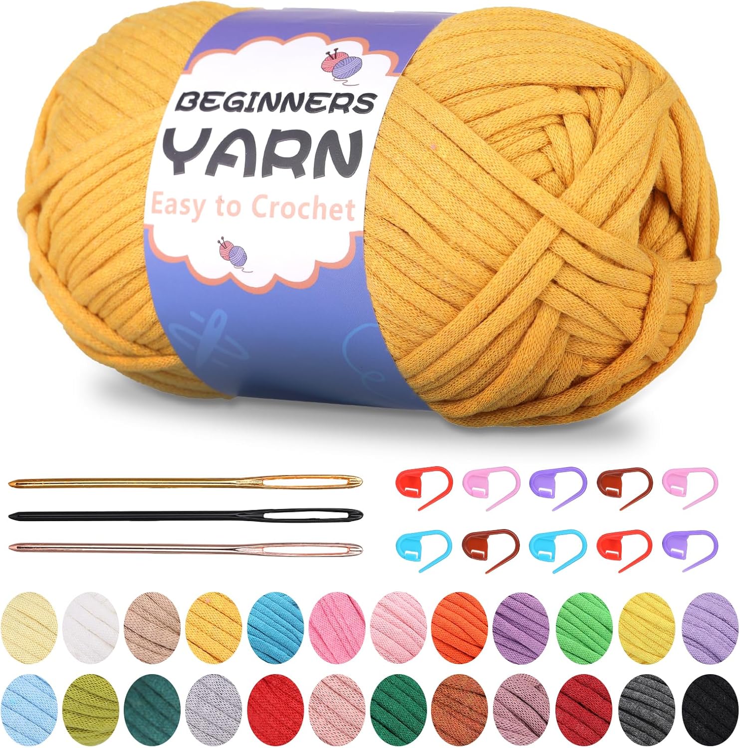 Amazon.com: 200g/7Oz Yarn for Crocheting, 5mm Crochet Yarns, Beginner ...