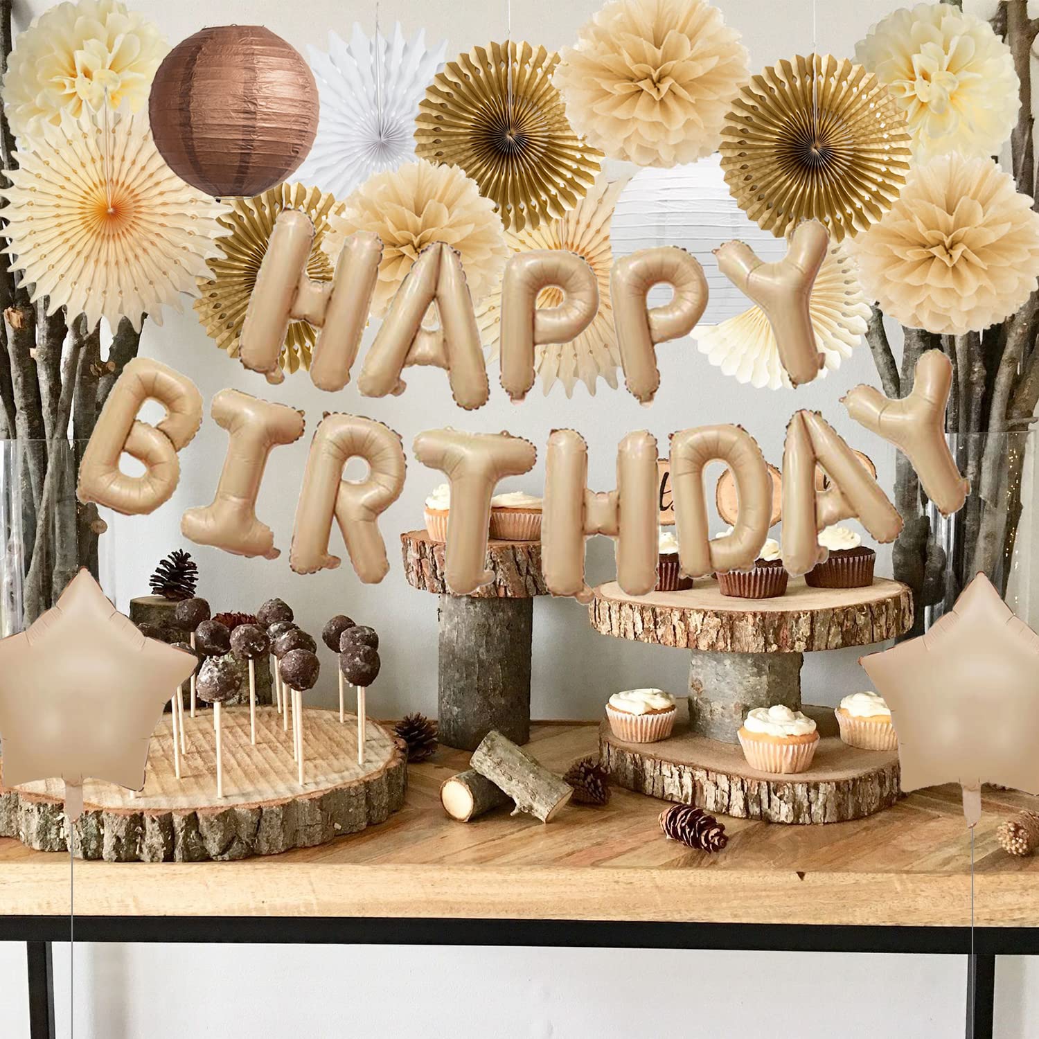 Rustic Birthday Decorations Rustic Children's Birthday Cake Table With