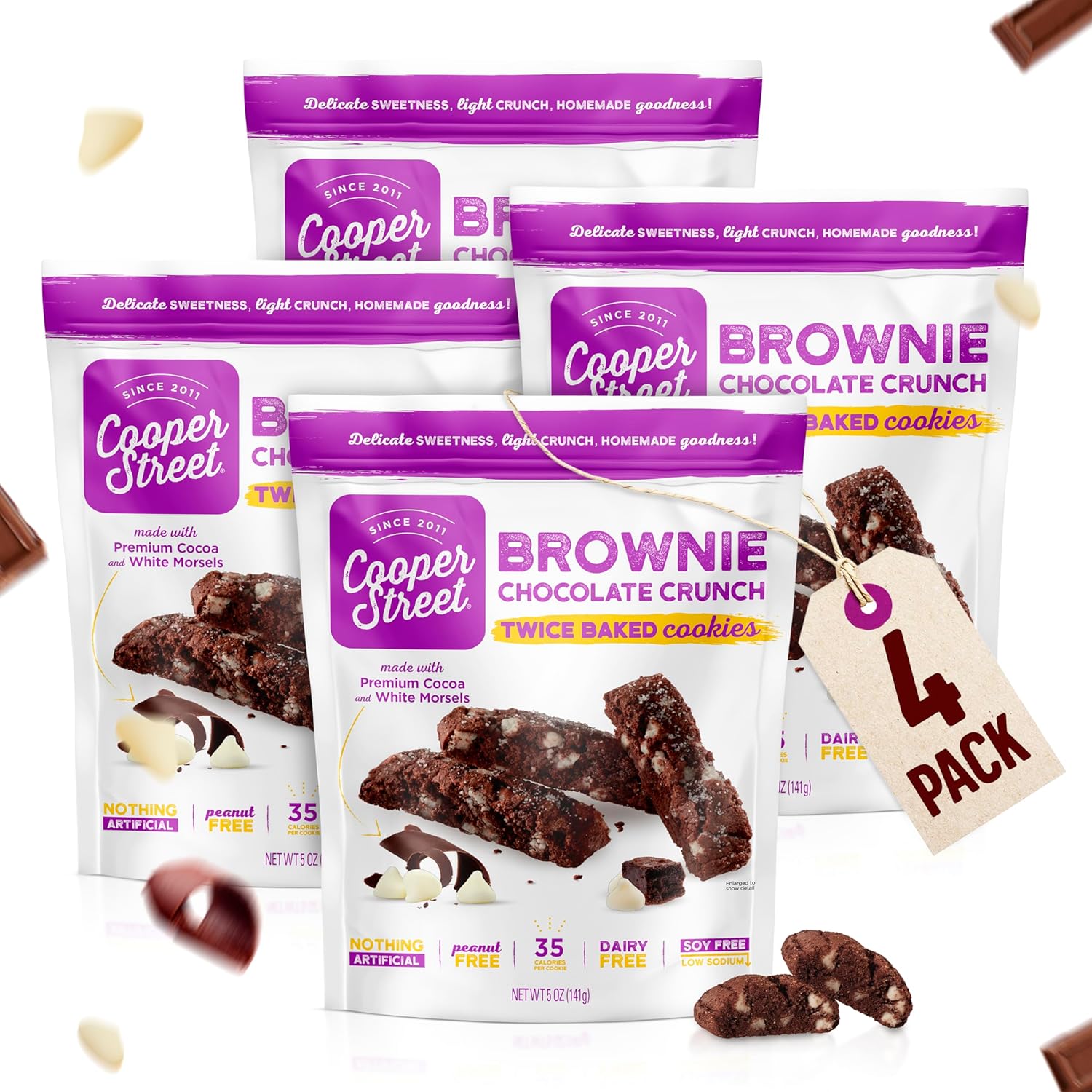 Amazon.com: Cooper Street Italian Biscotti Cookies - Twice Baked ...