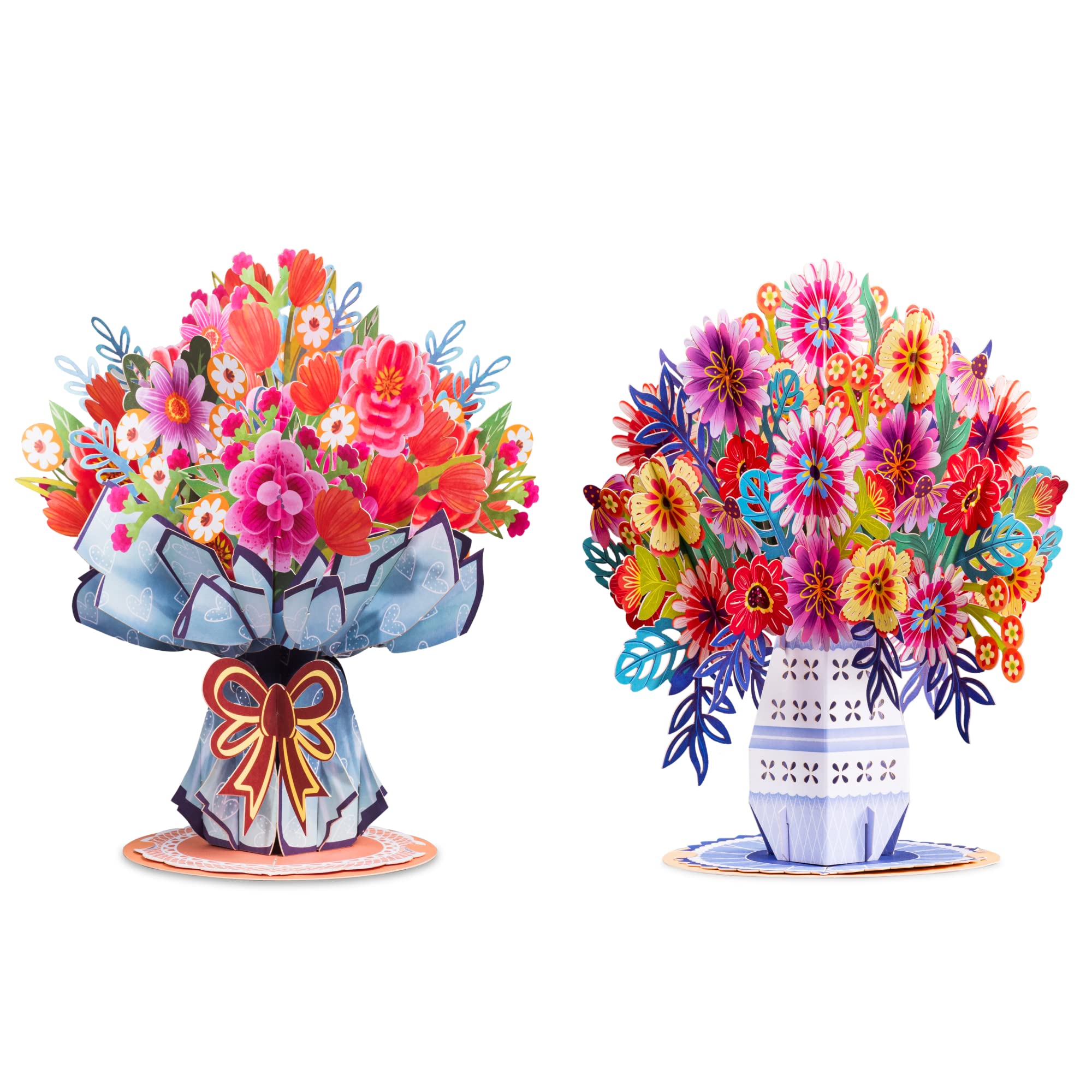 Amazon.com : HugePop Flower Bouquet Pop Up Cards 2 Pack - Includes 1 ...