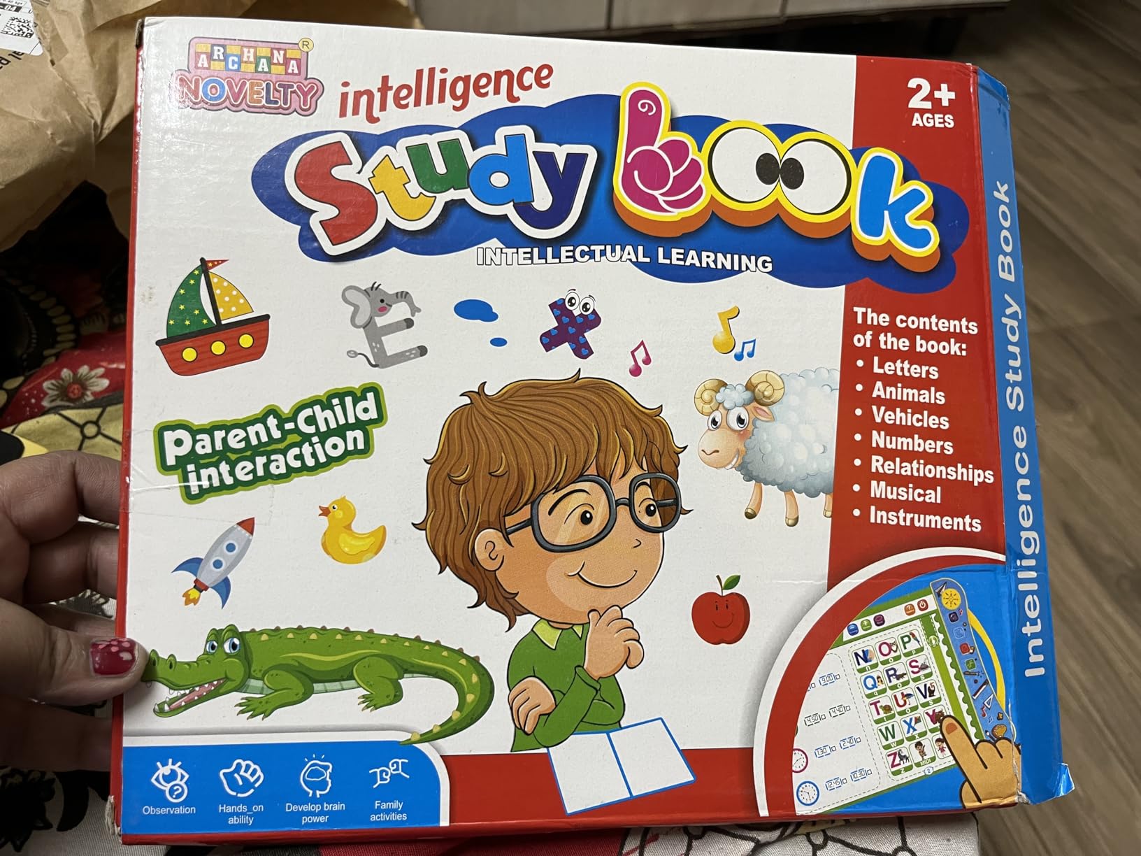 NHR Kids Intelligence Book English Letters & Words Learning Sound Book ...