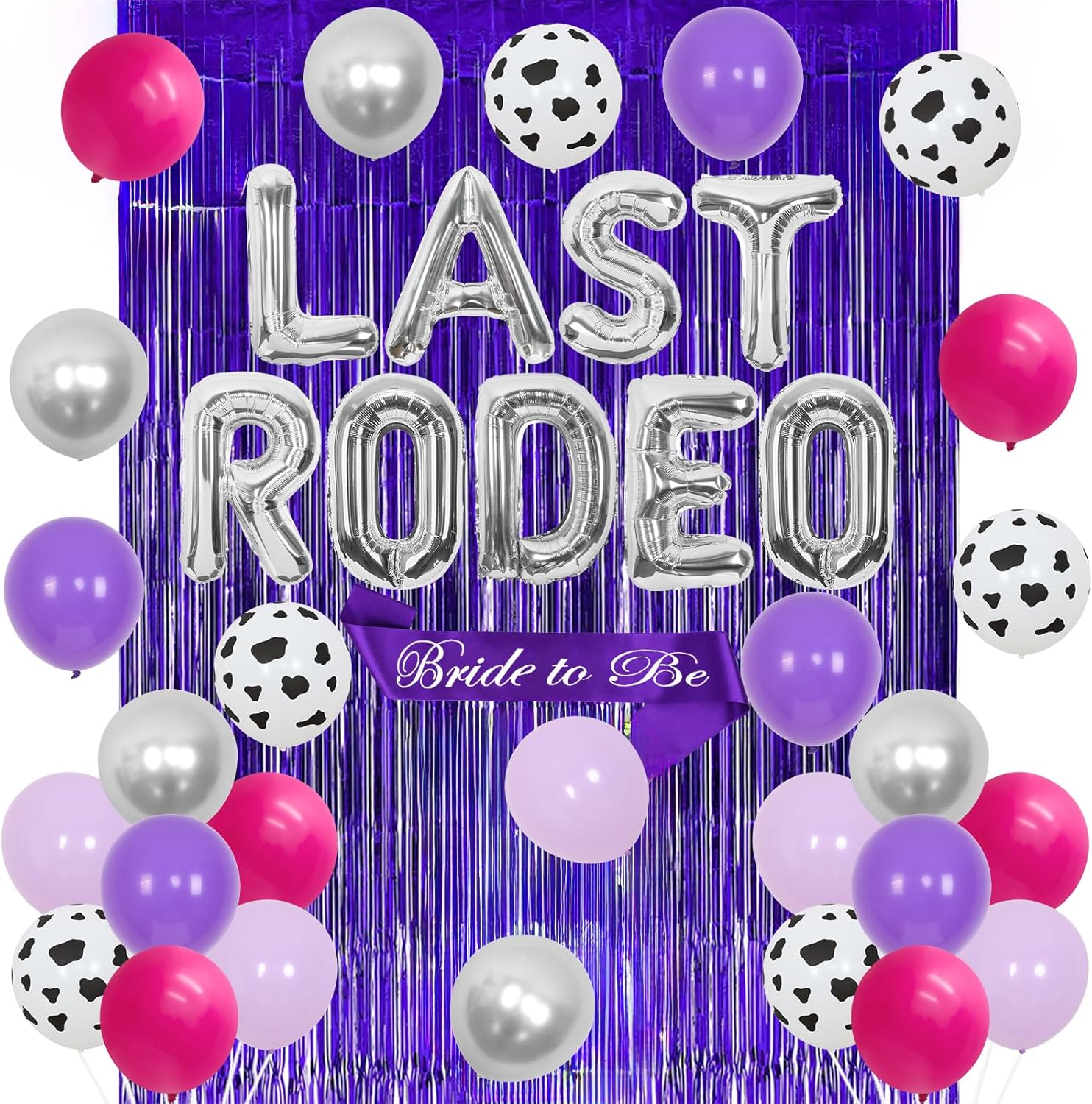 Amazon.com: Last Rodeo Bachelorette Party Decorations Purple - Last ...