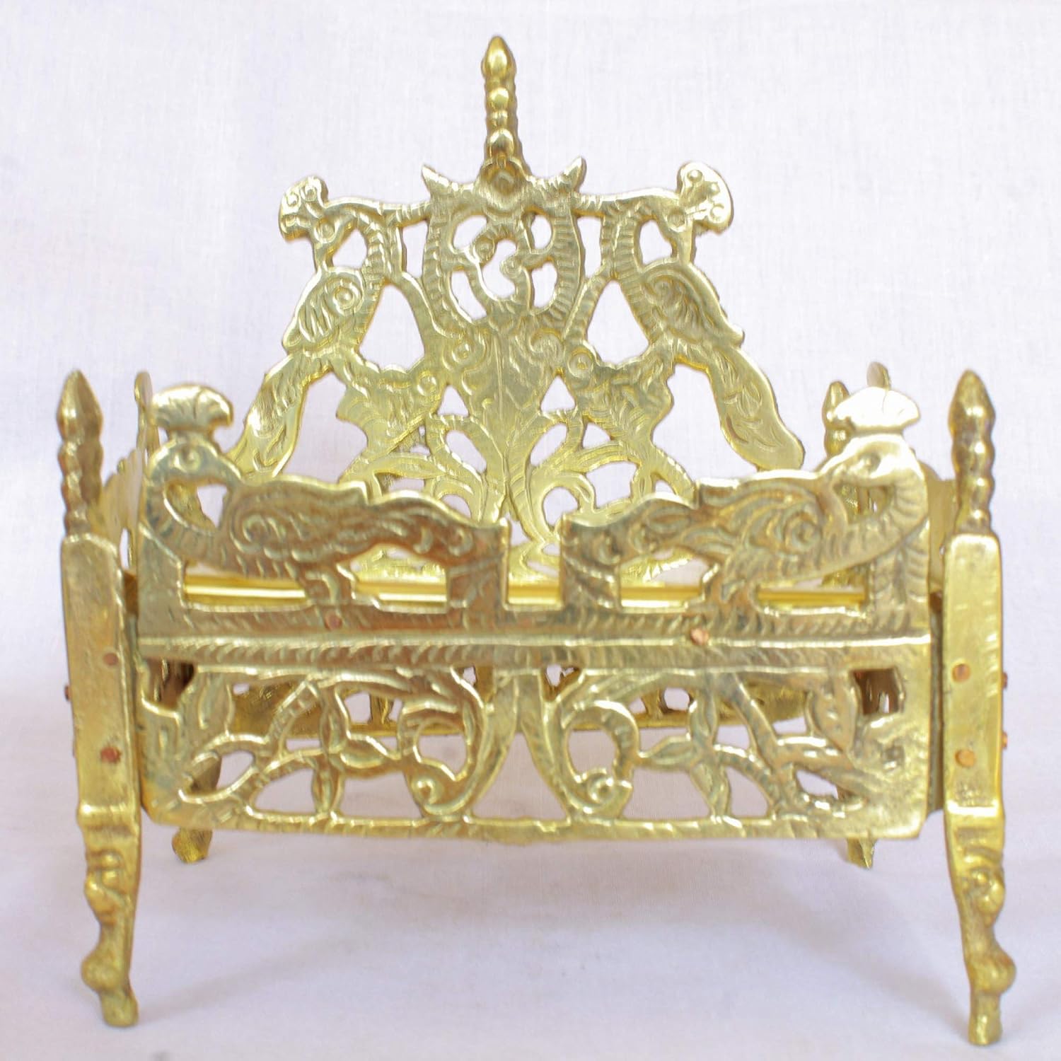 Buy Pure Heavy Brass Golden Singhasan Used in Temple, Home Puja/ God ...