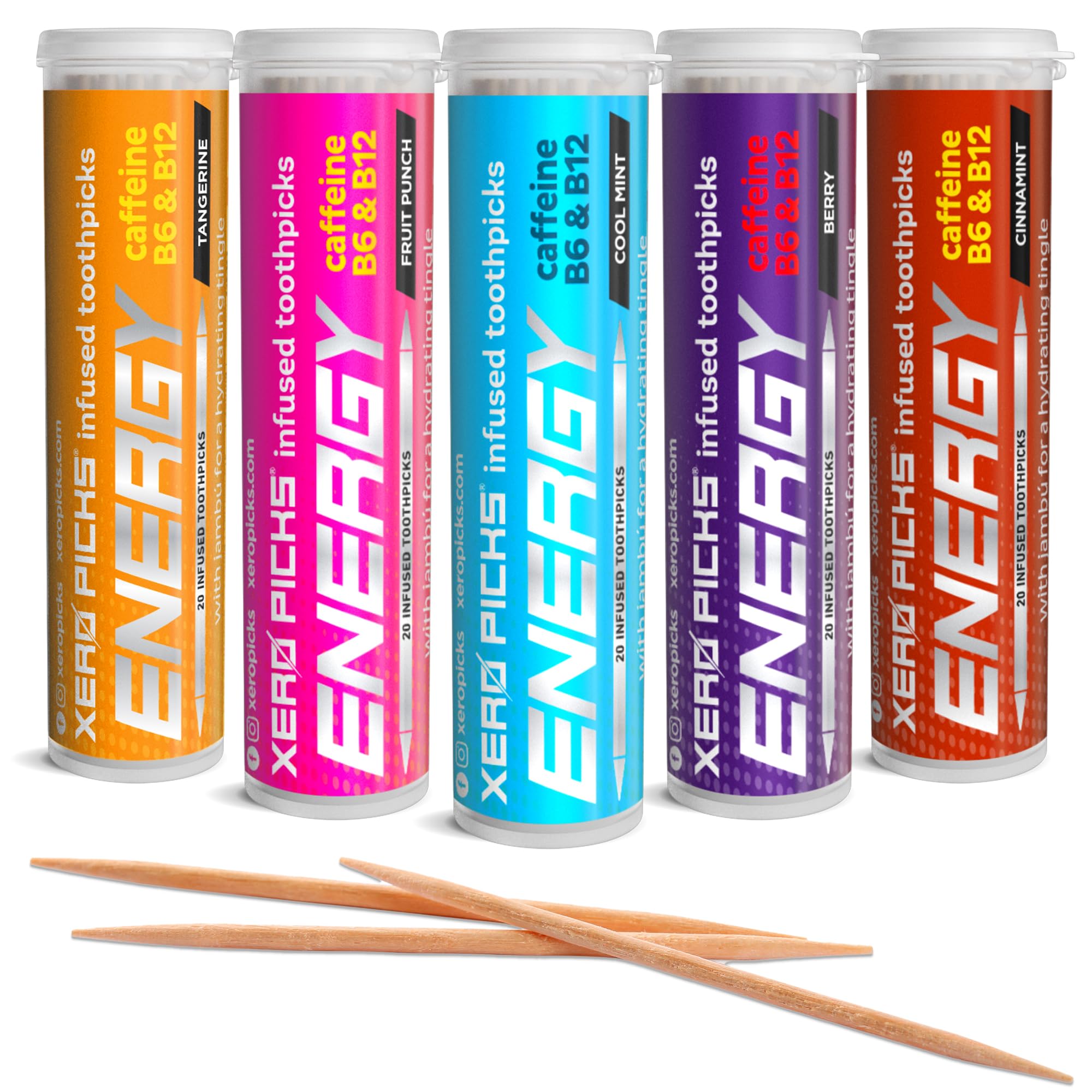 Amazon.com: Xero Picks Energy Infused Flavored Toothpicks with Caffeine ...