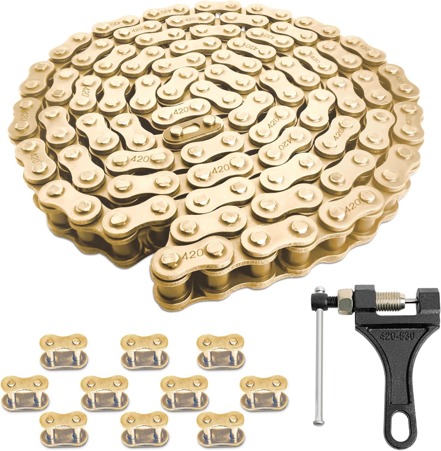 Amazon.com: JT Chain JTC420HDR100SL (420 Series) Black Steel 100 Link ...